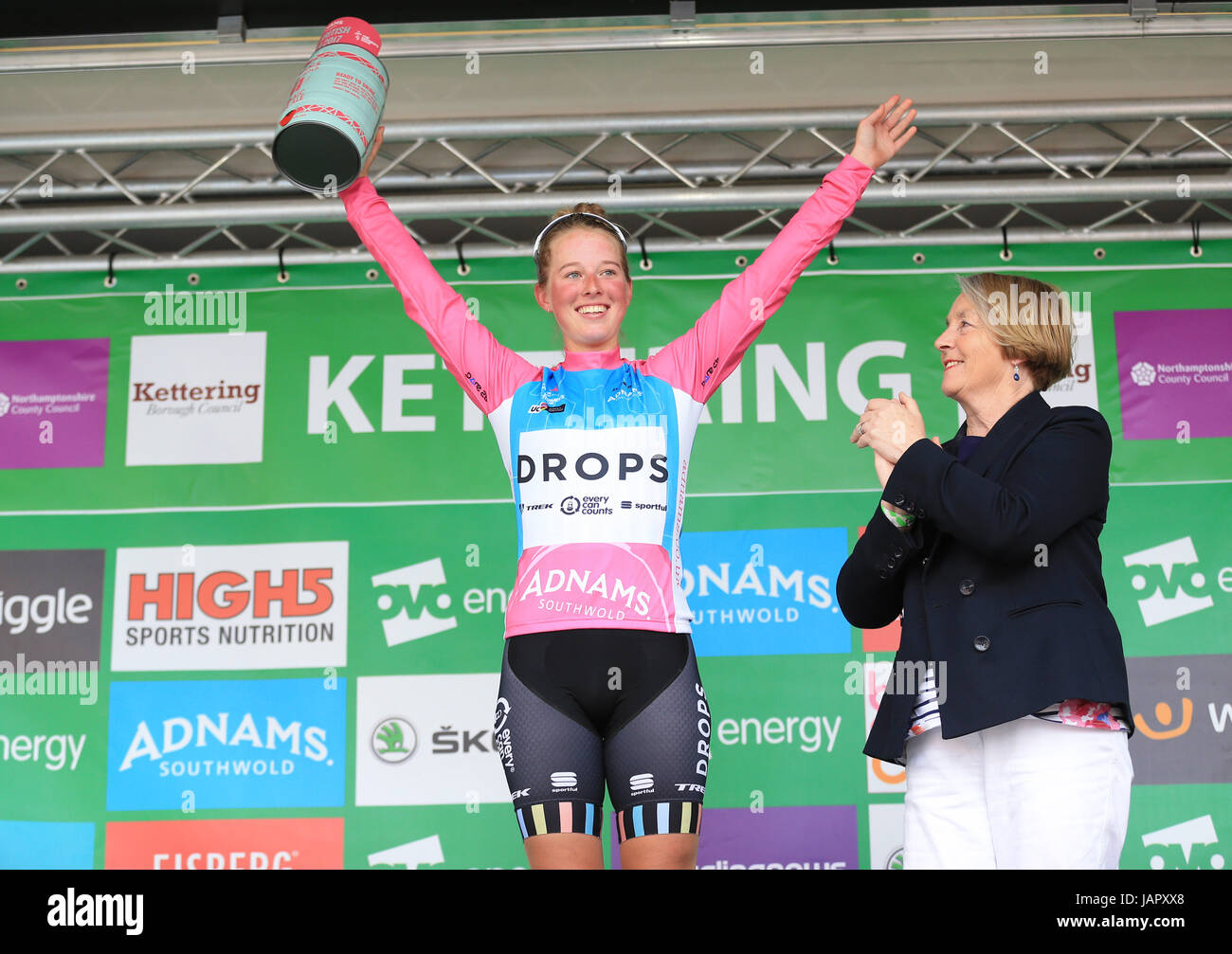 Drops' Alice Barnes is awarded Adnams Best British Rider during the ...