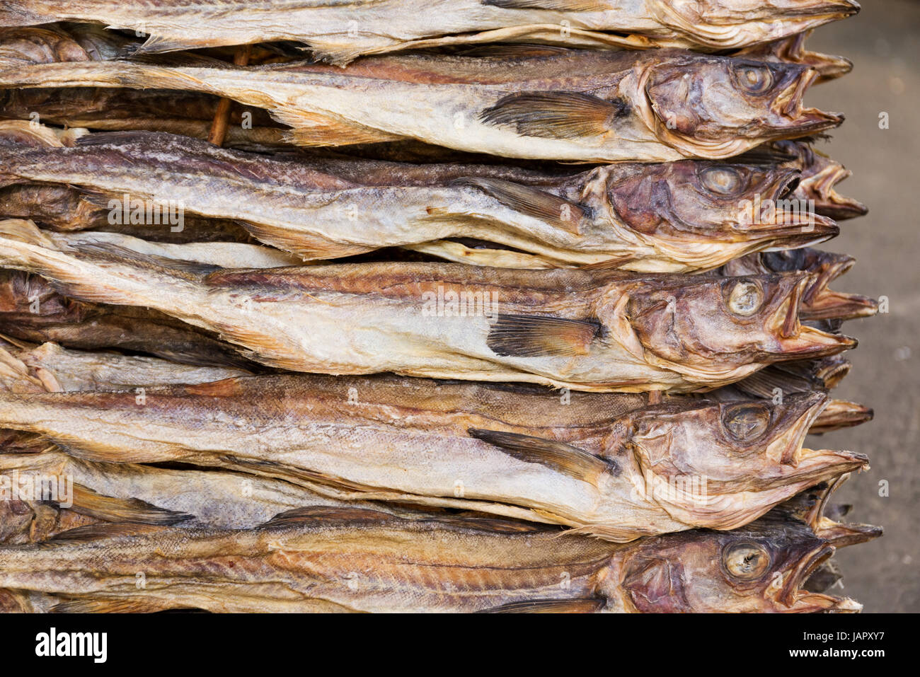 Dry salty fish Stock Photo - Alamy