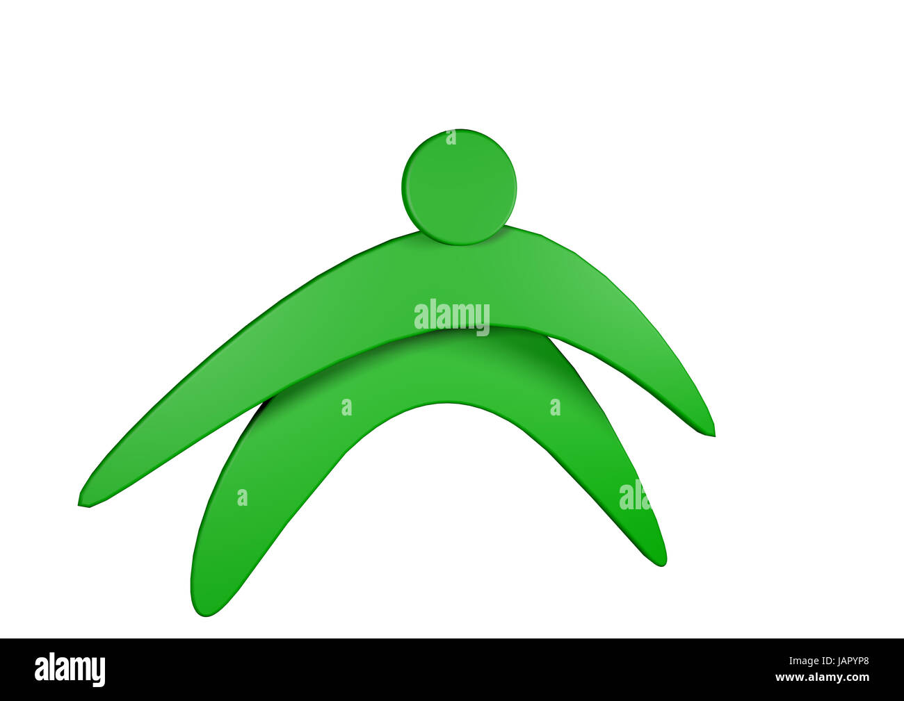 a green figure make something and stands for fitness Stock Photo - Alamy