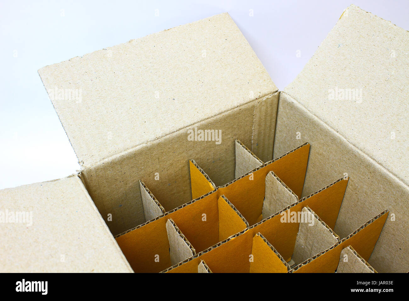 Cardboard box for insert bottles Stock Photo - Alamy