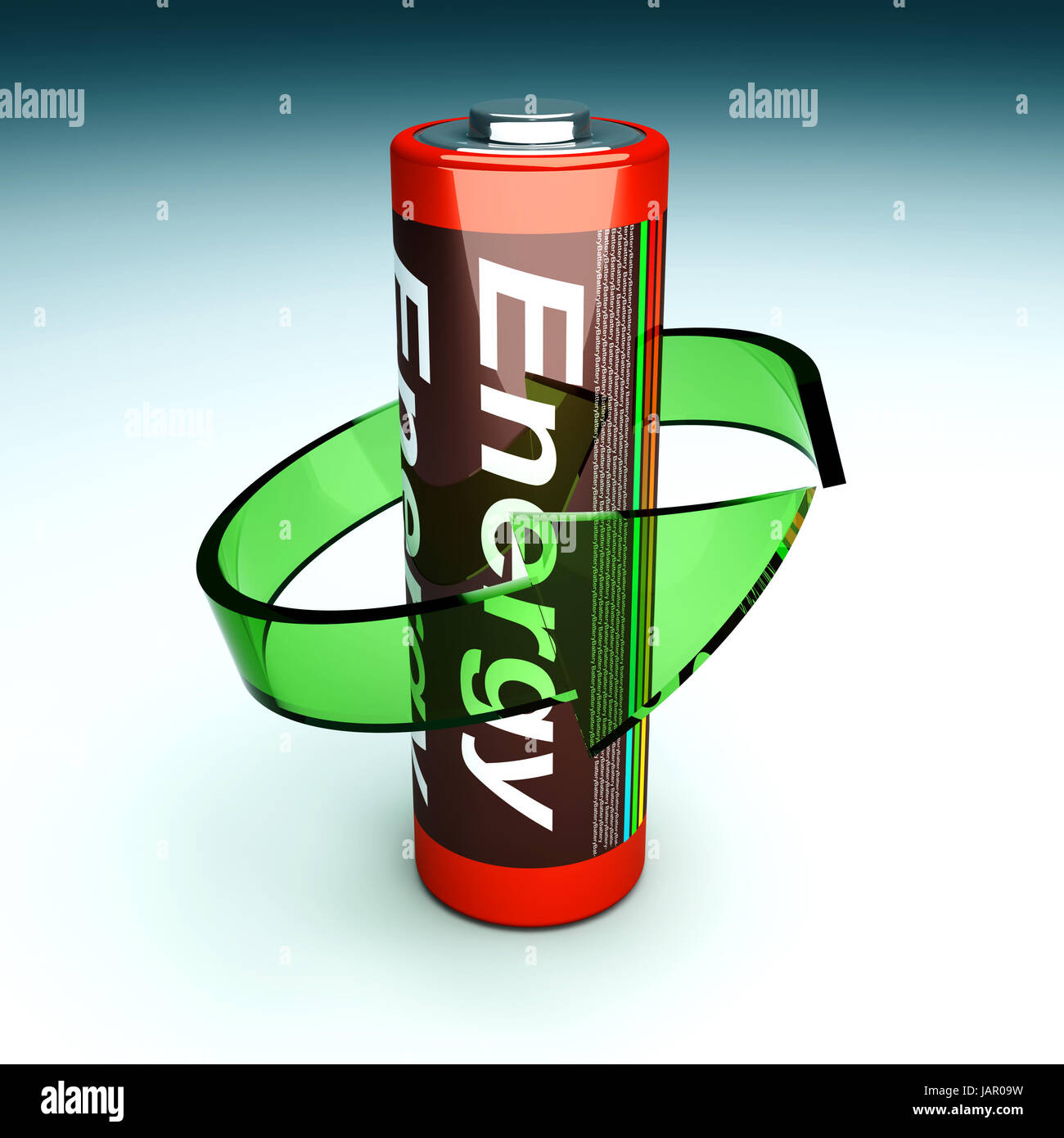 3D rendered Illustration. Symbol for a rechargable AA Battery Stock ...
