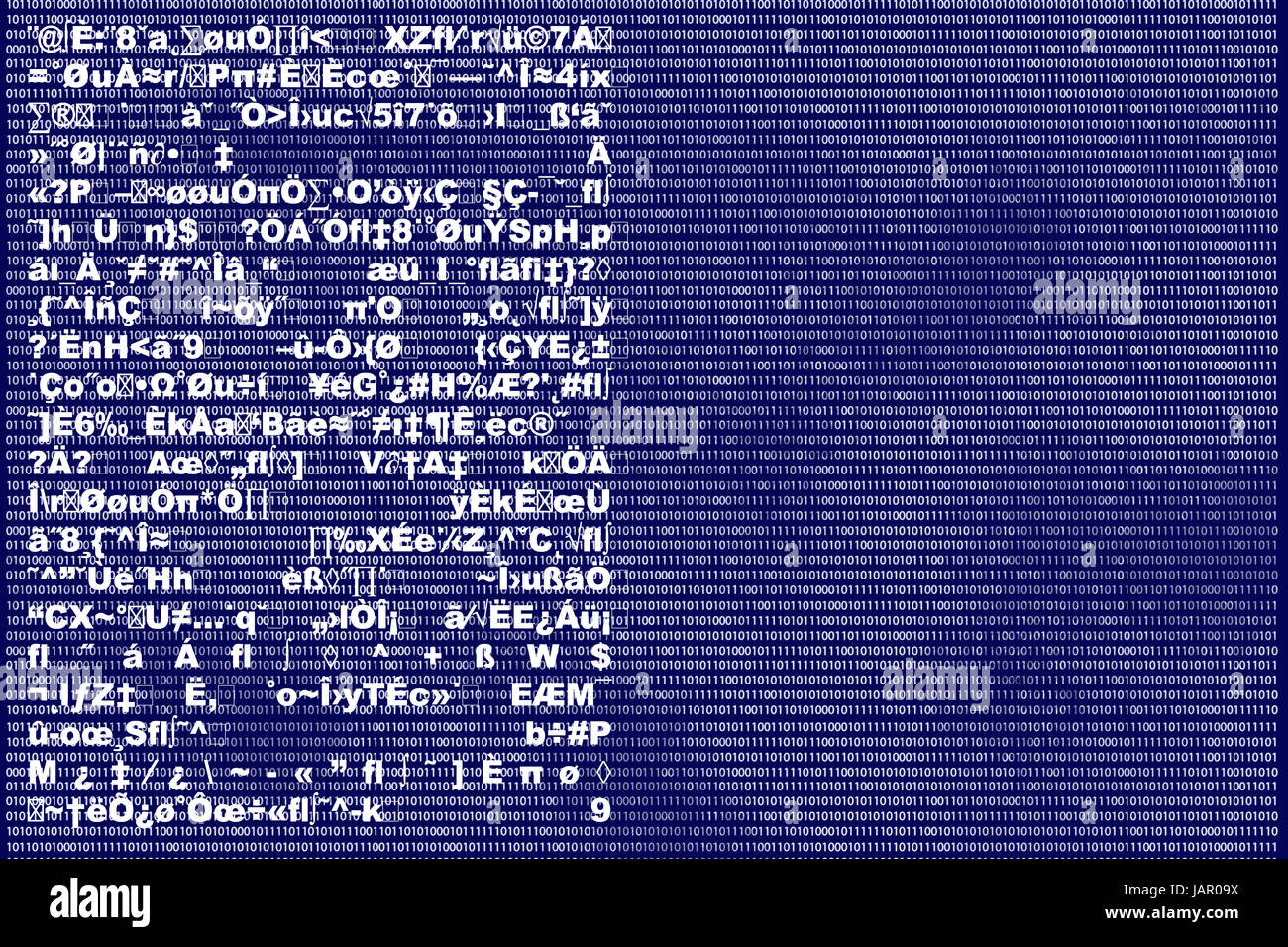 A binary background showing flowing bits Stock Photo - Alamy