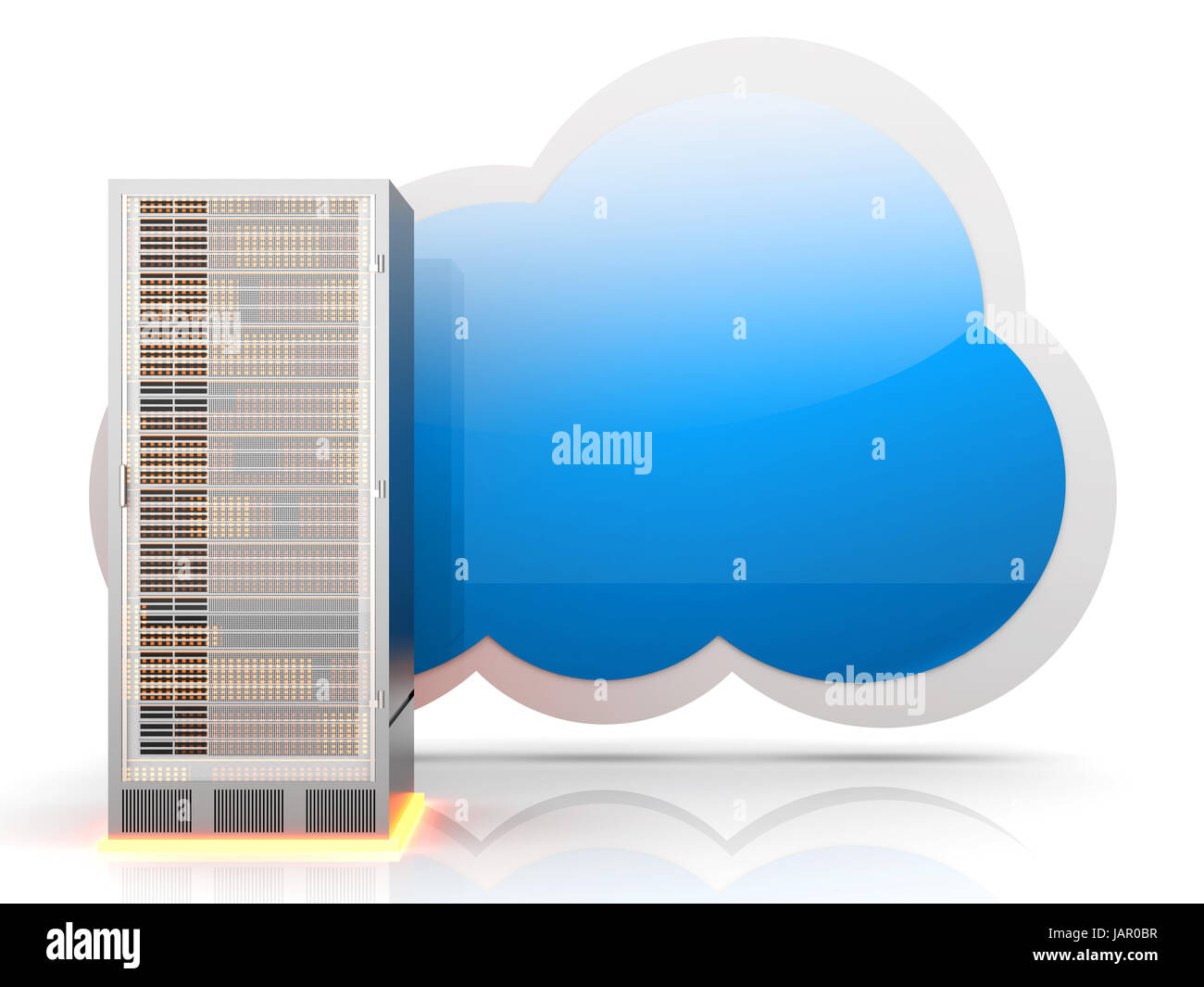 Server cloud computing. 3D rendered illustration Stock Photo - Alamy