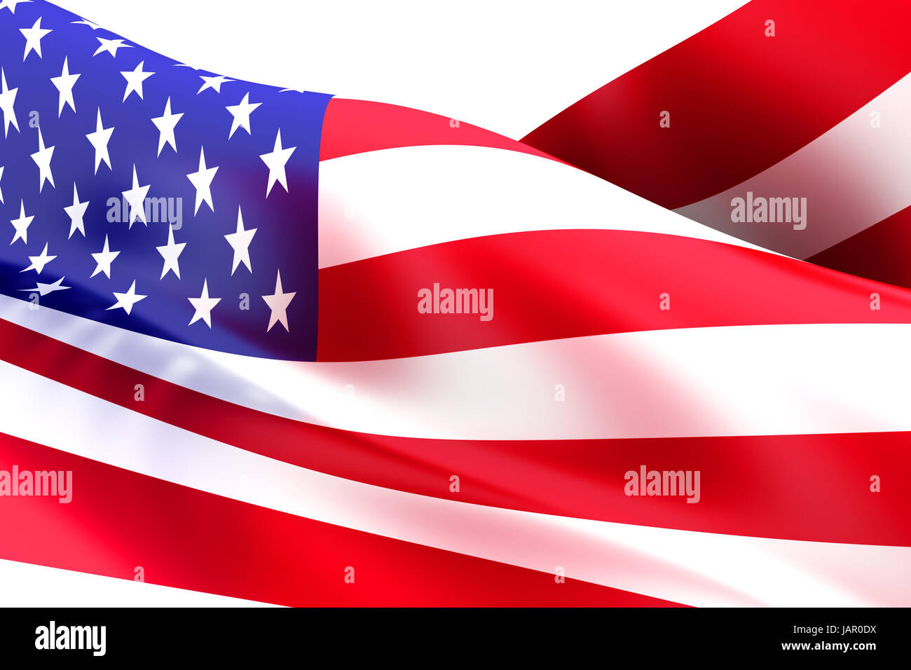 Flag of the USA. 3d rendered Illustration Stock Photo - Alamy