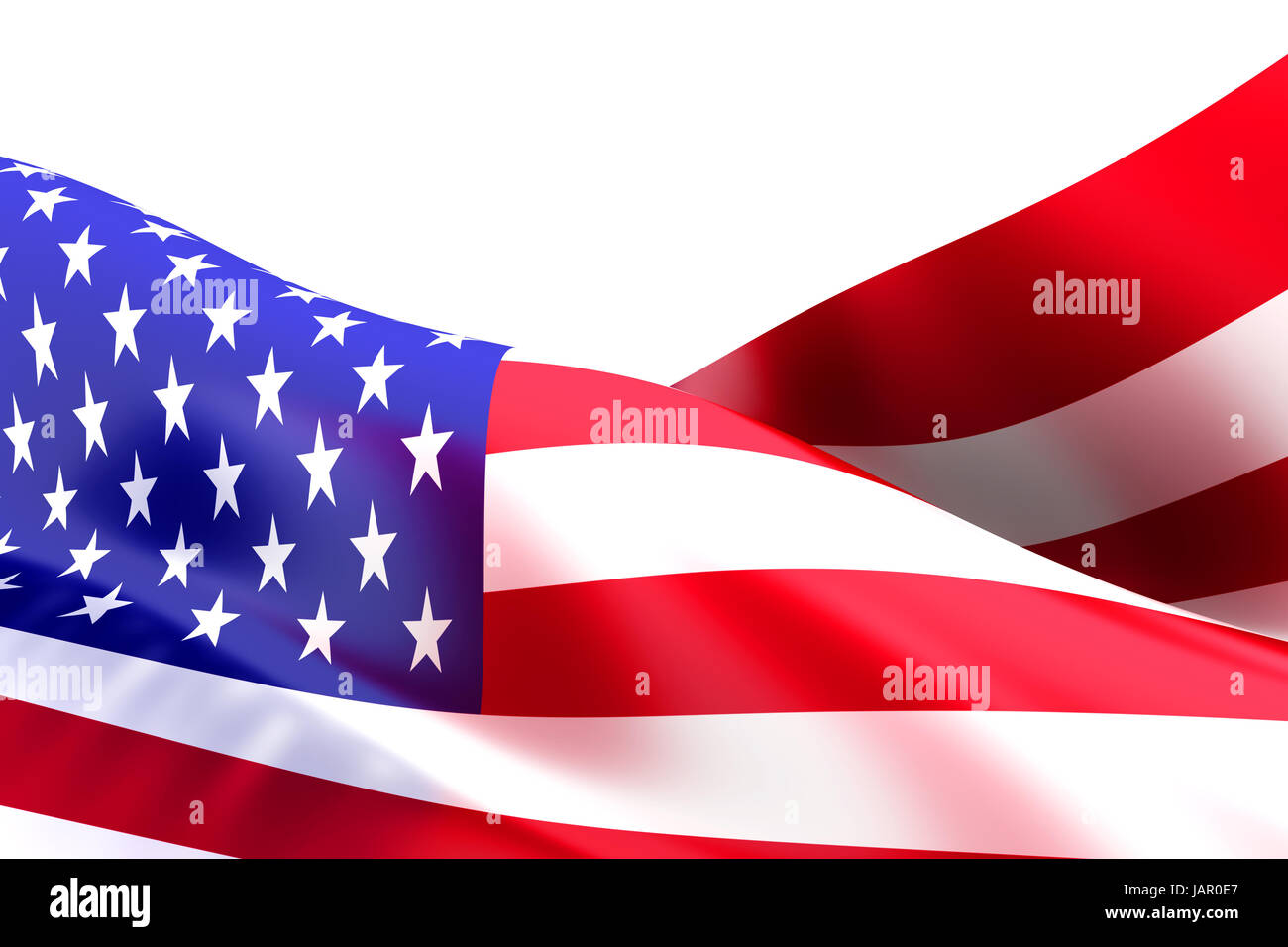 Flag of the USA. 3d rendered Illustration Stock Photo - Alamy
