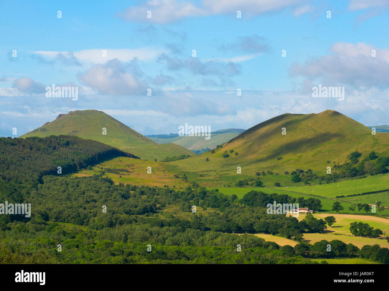 Caer Caradoc and the Lawley seen from Lodge Hill, Shropshire Stock ...