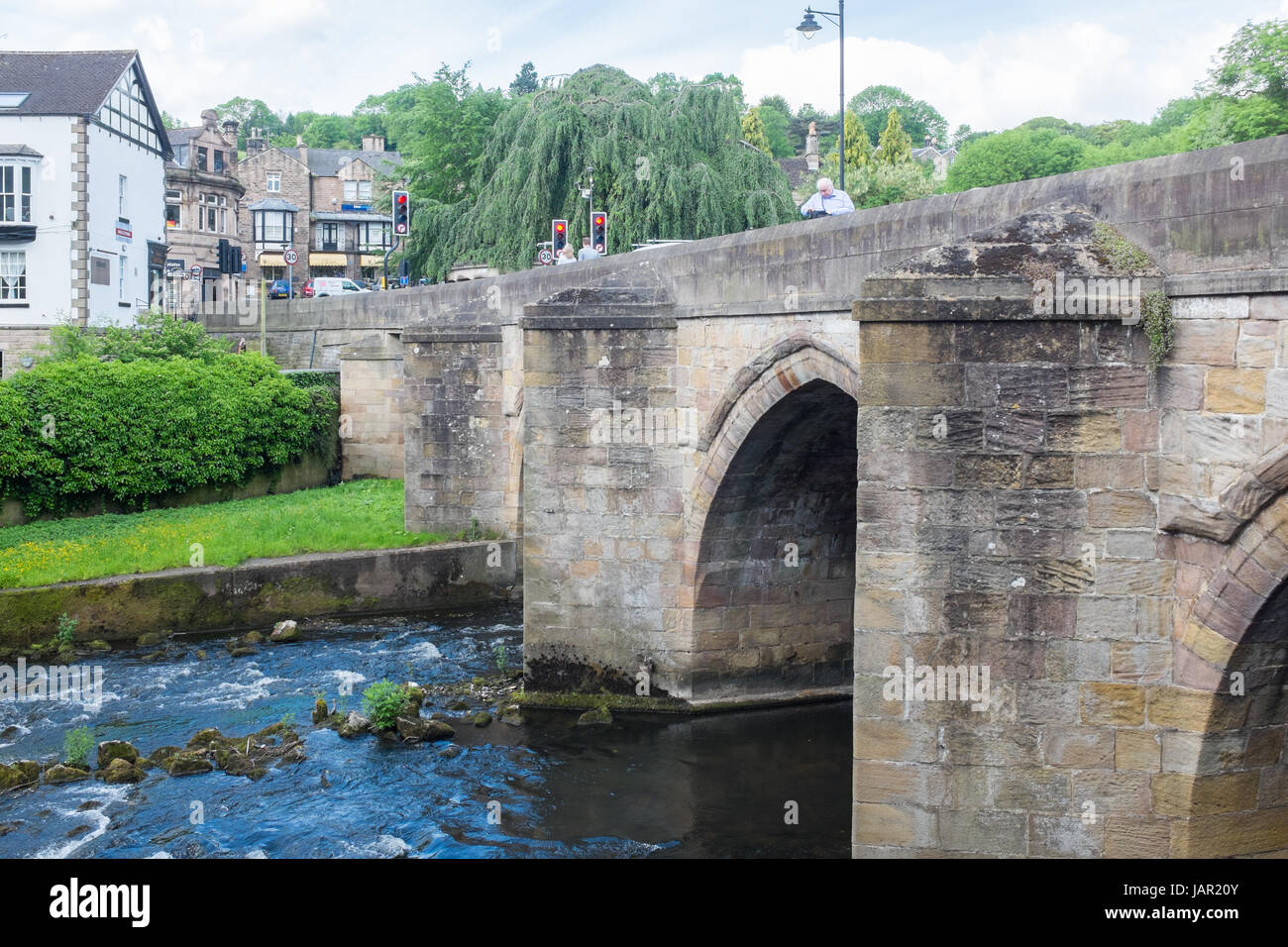 Matlock Derwent Bridge in Matlock, Derbyshire Stock Photo - Alamy
