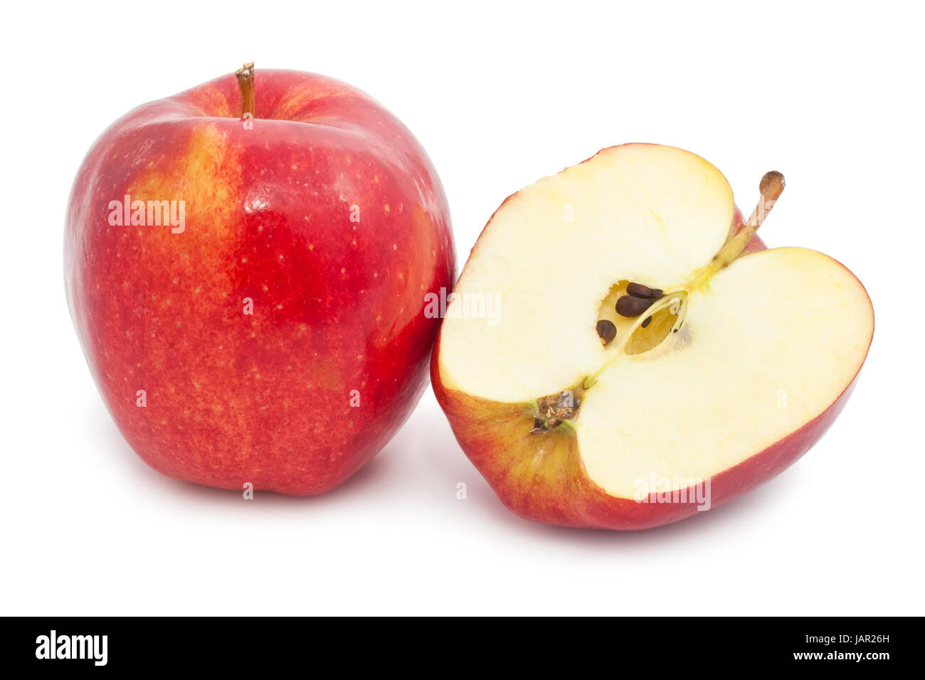 Nice fresh apples isolated on white background Stock Photo - Alamy