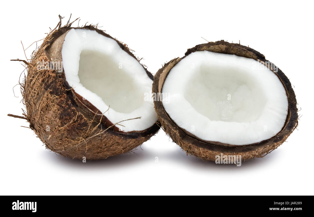 Perfect fresh coconut isolated on white background Stock Photo - Alamy