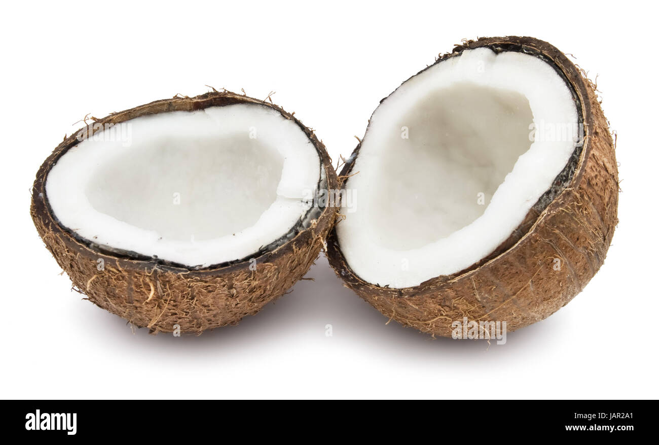 Perfect fresh coconut isolated on white background Stock Photo - Alamy