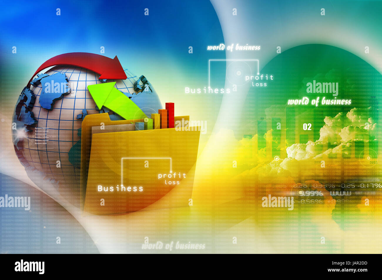 Digital illustration of Online exchange Stock Photo - Alamy