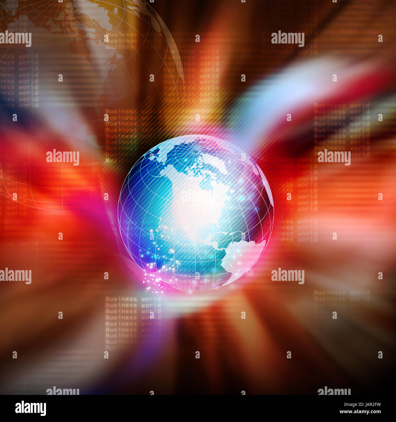 Earth in abstract business background Stock Photo - Alamy
