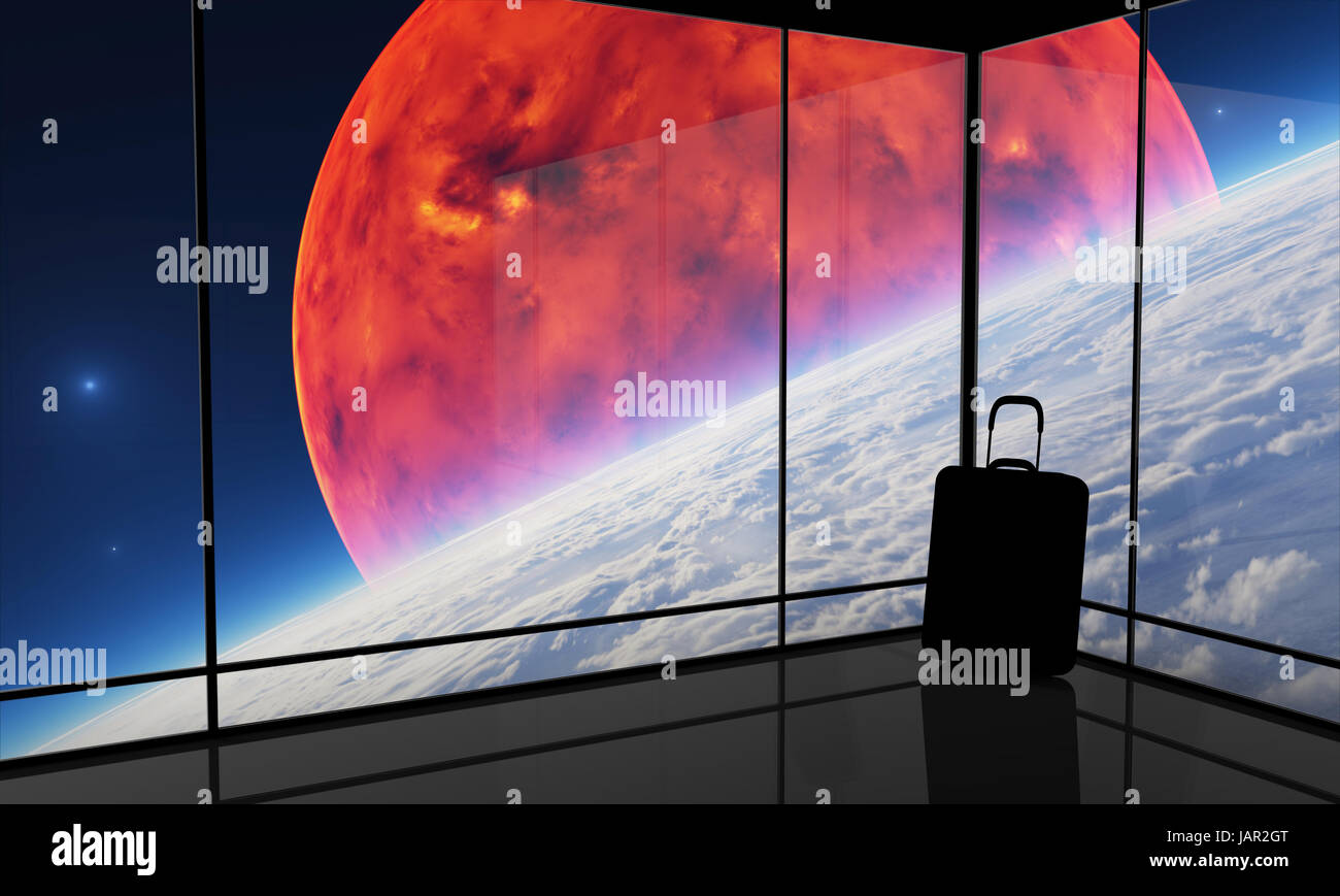 Abstract vision of space travel. This graphic is entirely computer ...