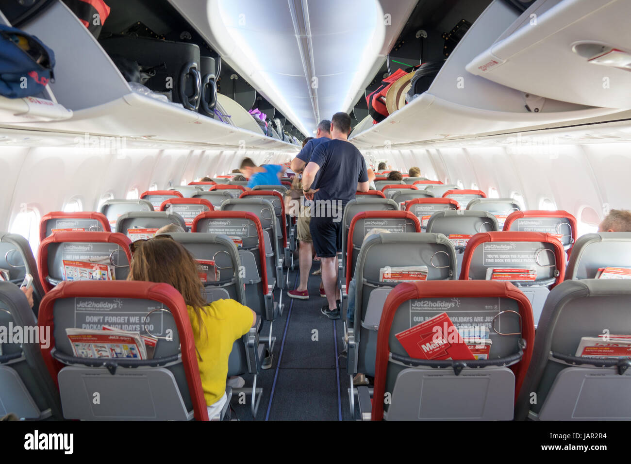 Passengers boarding a jet2.com aircraft at Ibiza airport Stock Photo ...