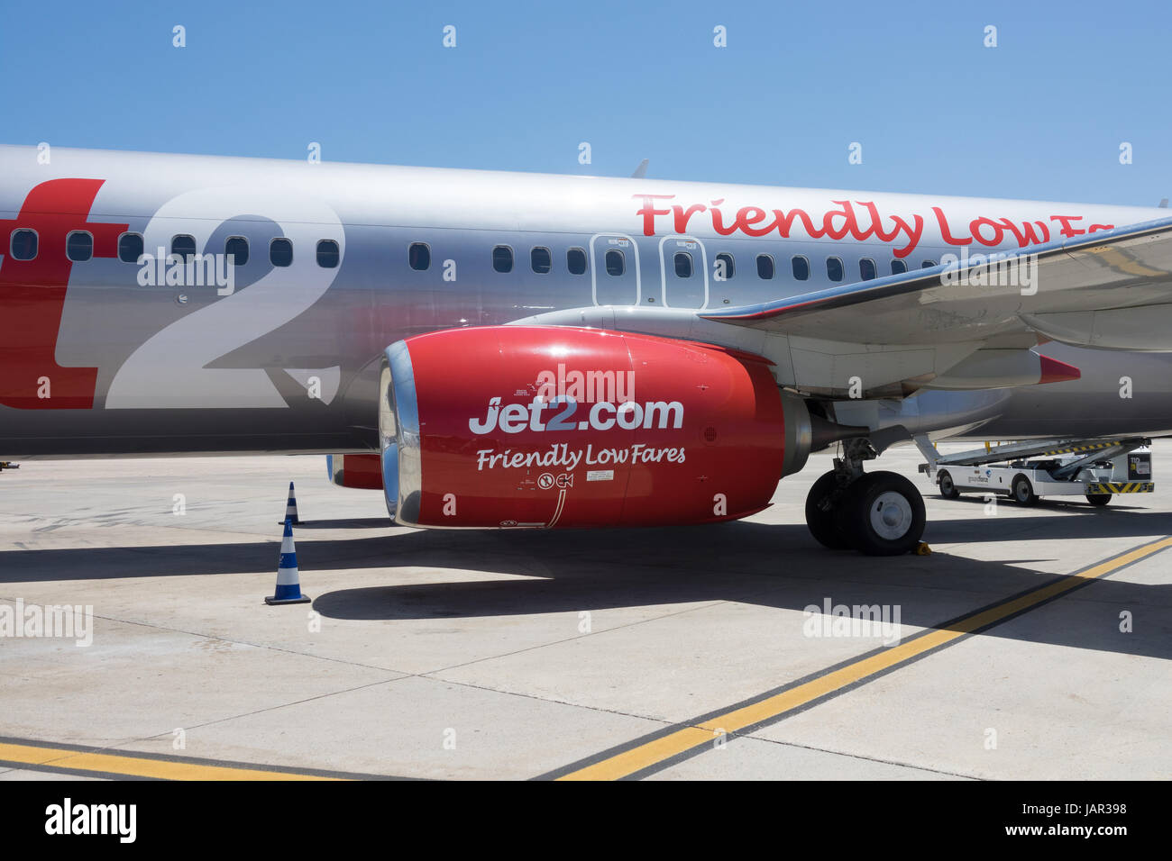Passengers boarding a jet2.com aircraft at Ibiza airport Stock Photo ...