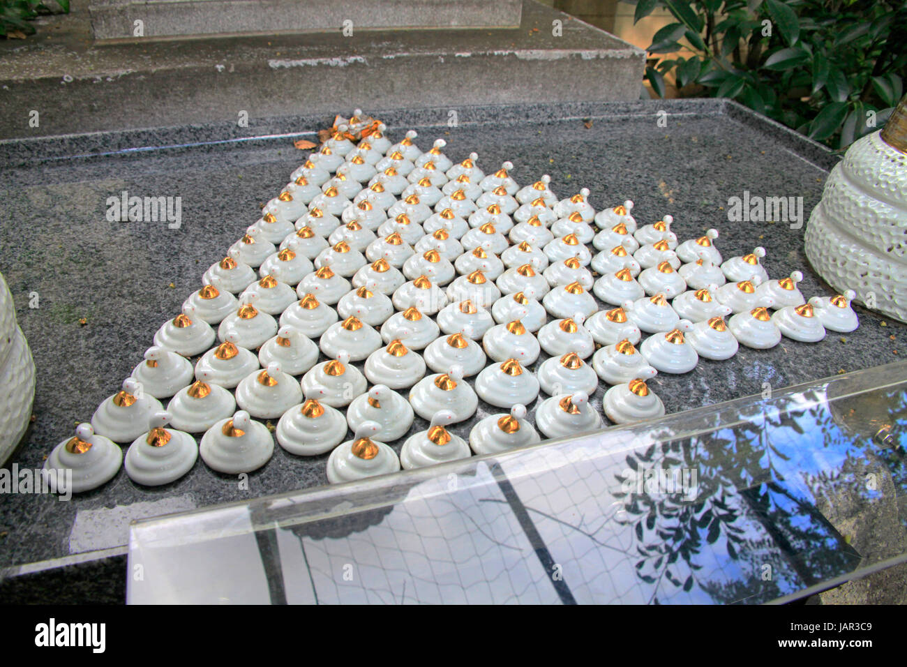 Miniature Good Luck White Snakes at Kumano Jinja Shinto Shrine in ...