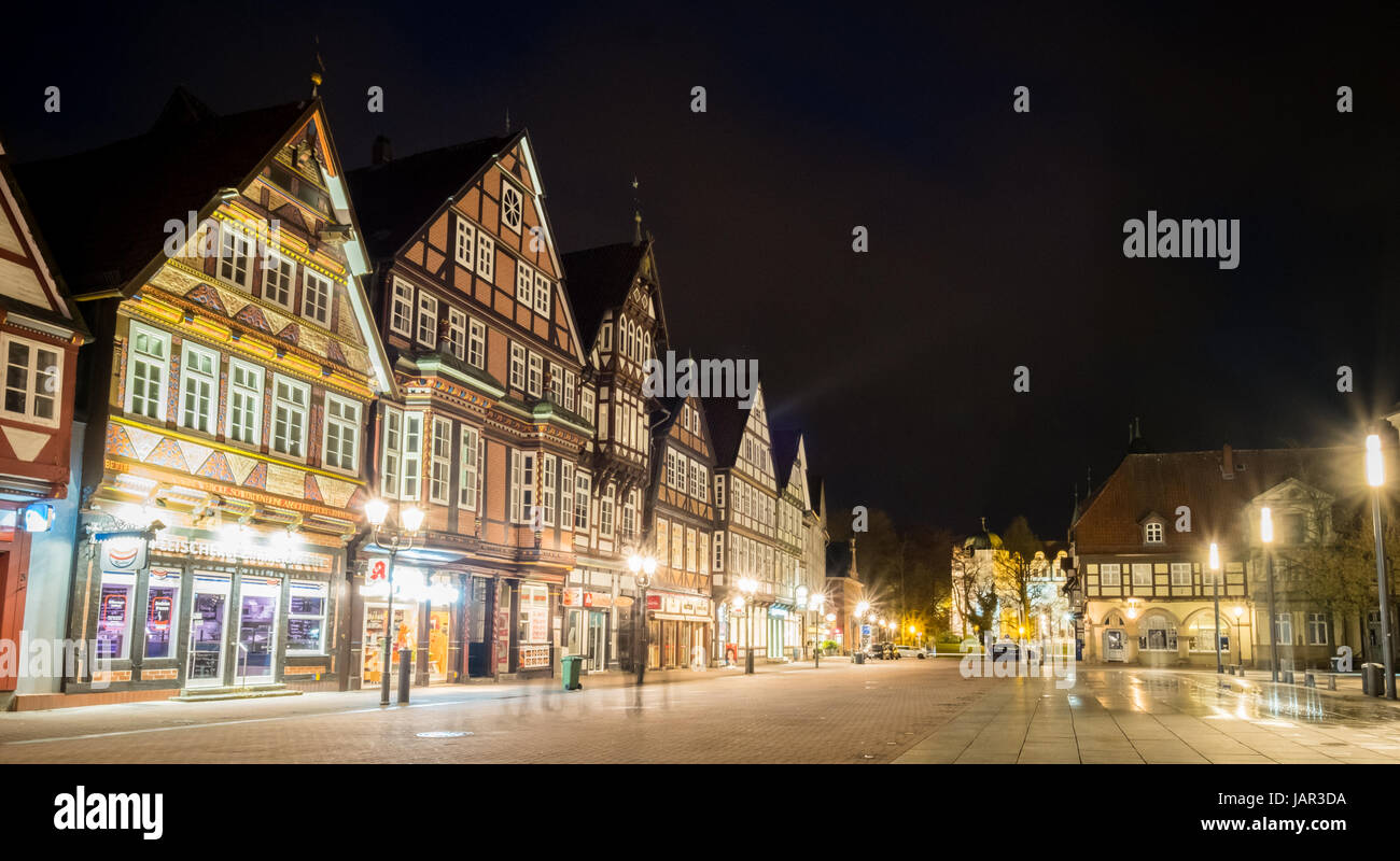 The historic / medieval town centre of Celle, Lower Saxony, Germany at ...