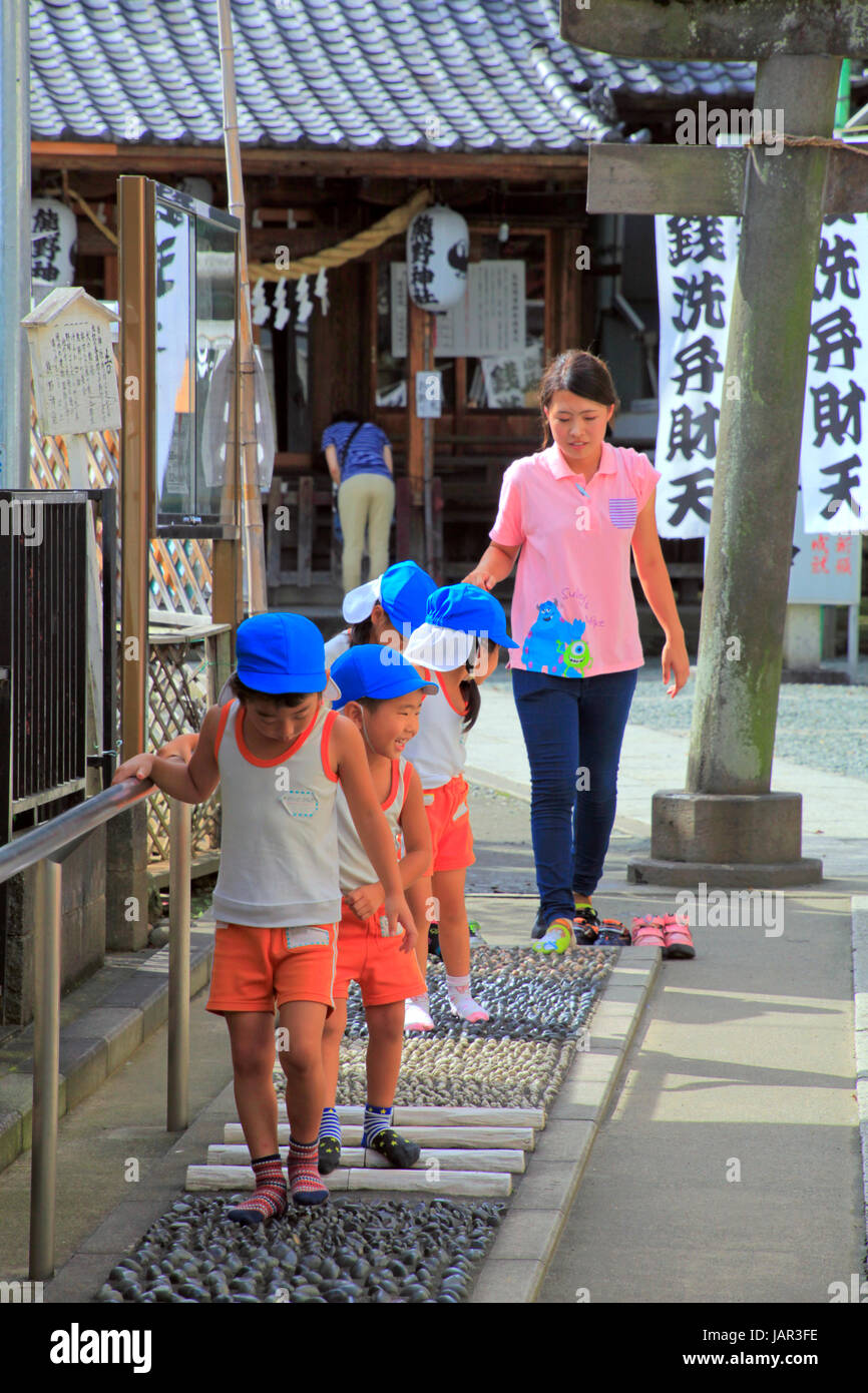 Foot Stamping for Health Path at Kawagoe Kumano Jinja Shrine in Kawagoe ...