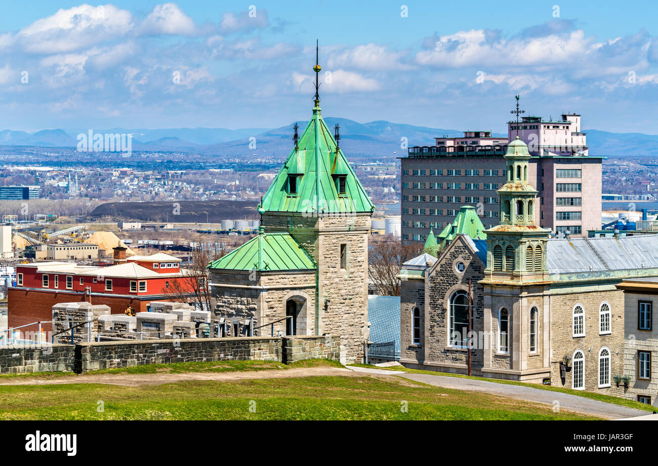 Porte Kent and Jesuit Chapel in Quebec City, Canada Stock Photo - Alamy