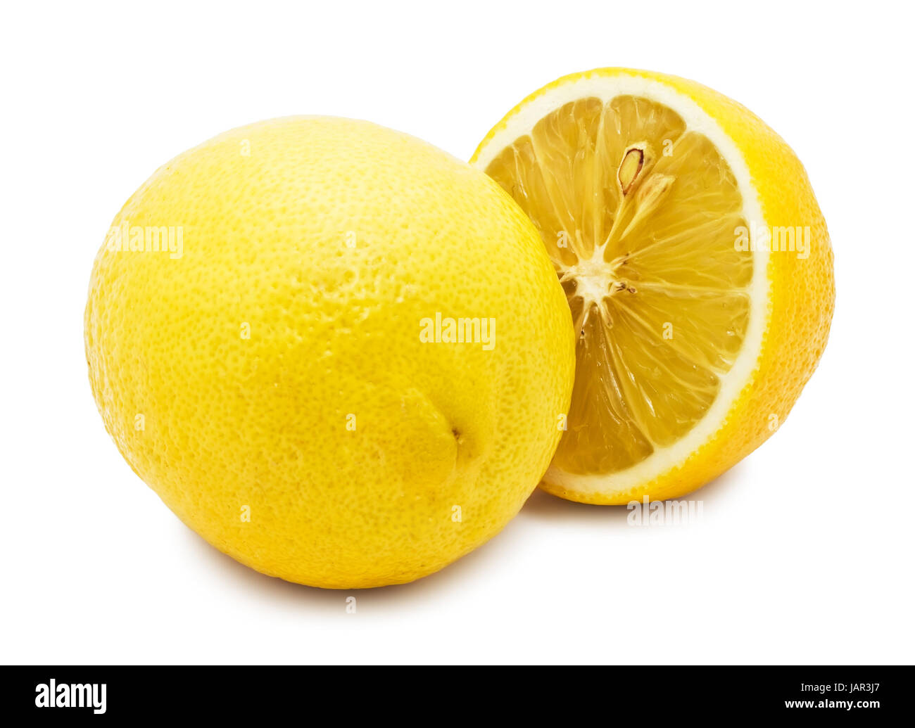 Fresh tasty lemon isolated on white background Stock Photo - Alamy