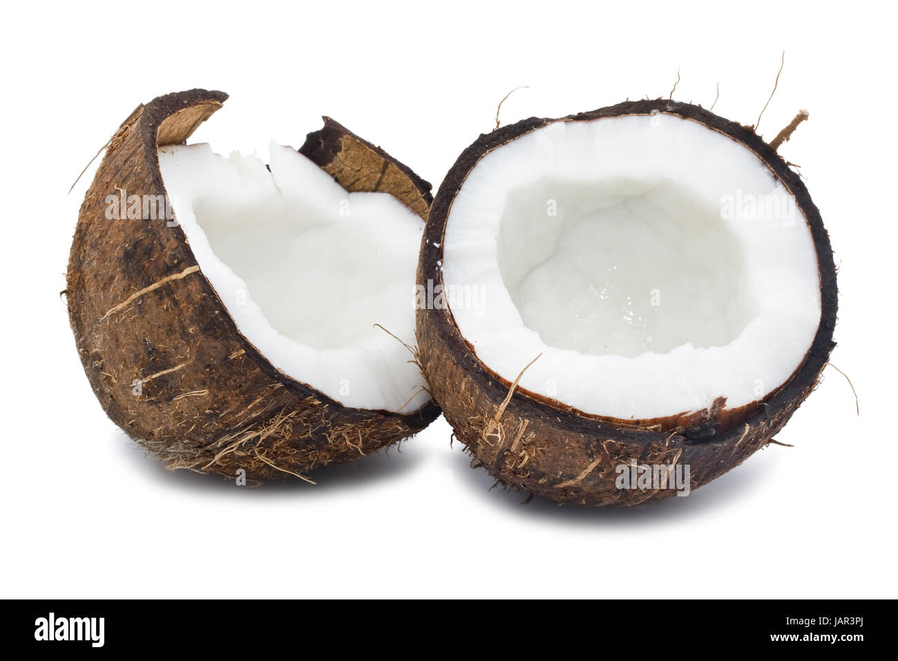 Perfect fresh coconut isolated on white background Stock Photo - Alamy
