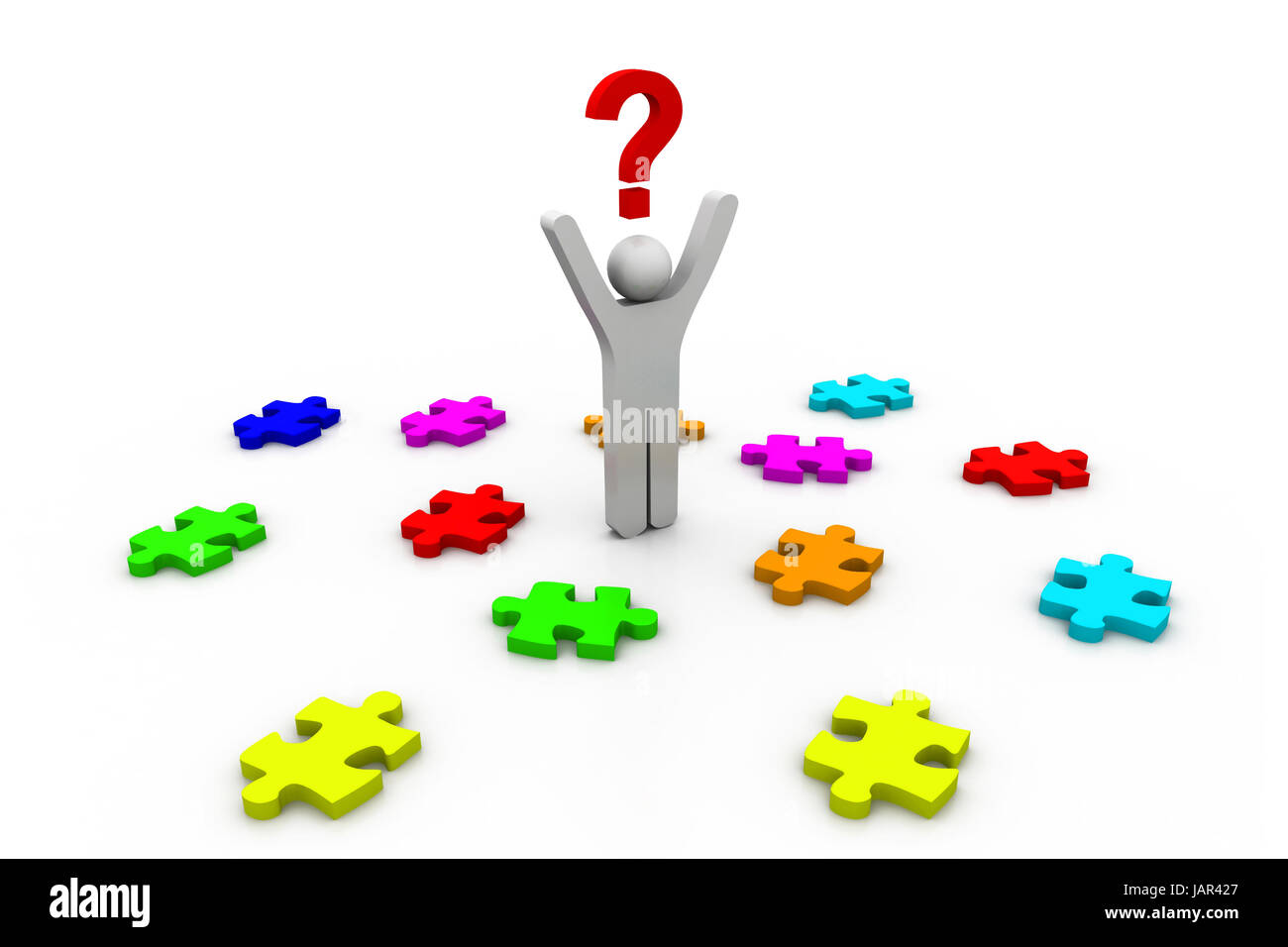 Confused with questions Stock Photo - Alamy