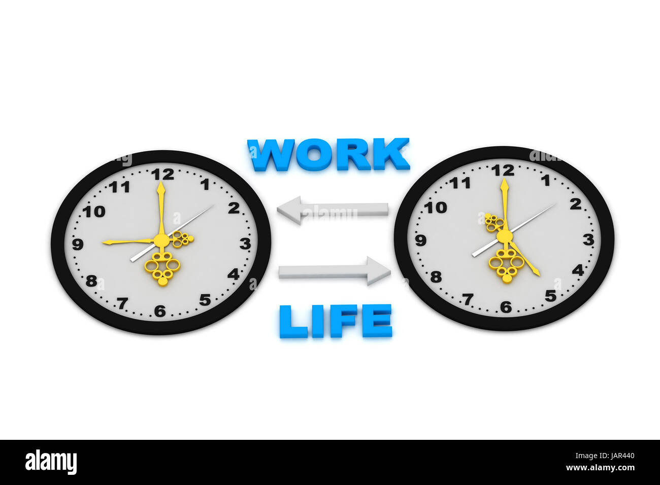 Work & Life Time Stock Photo - Alamy