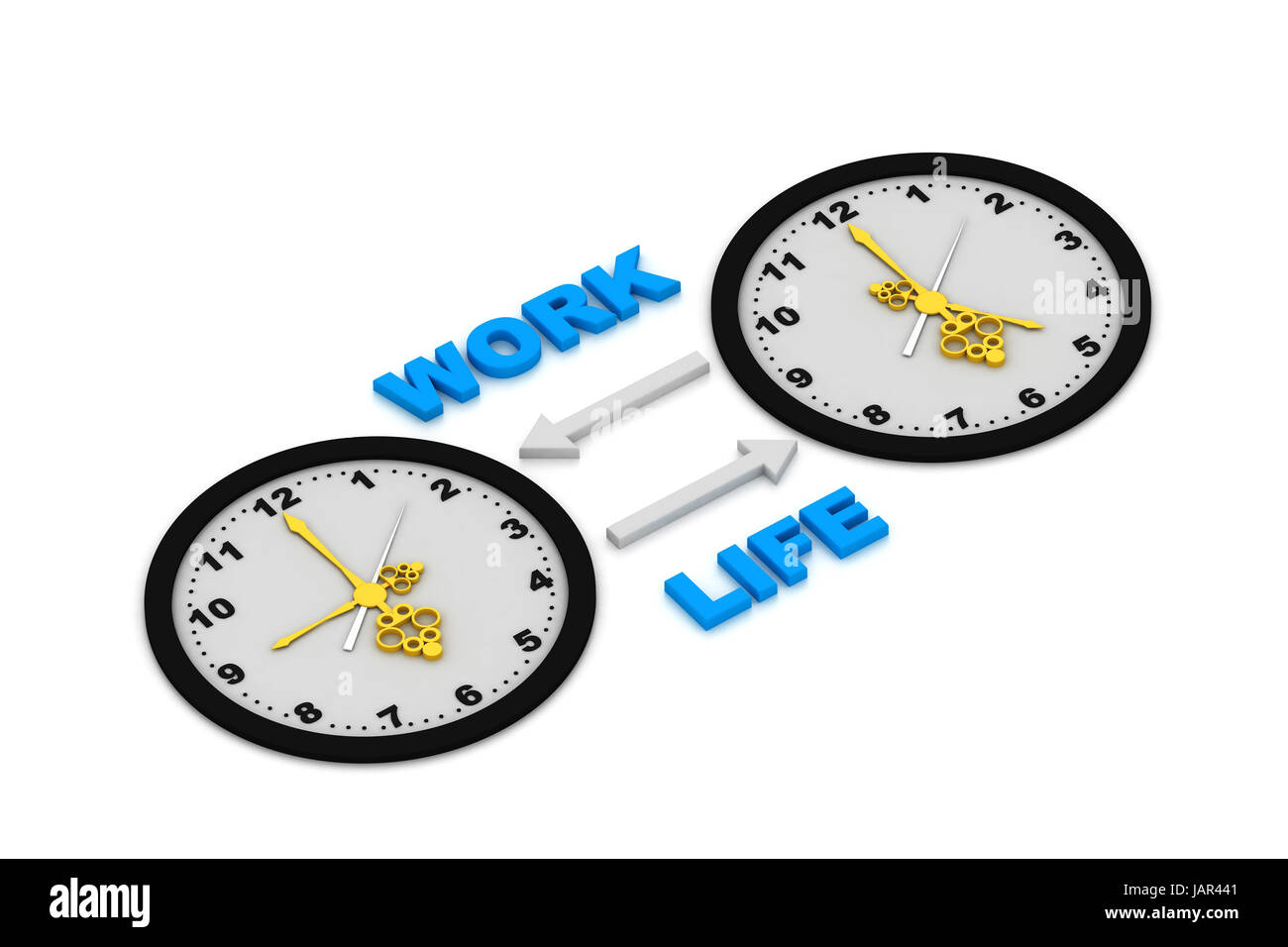 Work & Life Time Stock Photo - Alamy