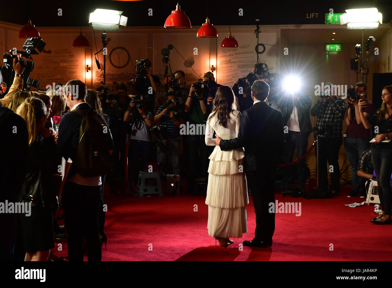 Sam Claflin and Laura Haddock attending The world premiere of My Cousin ...