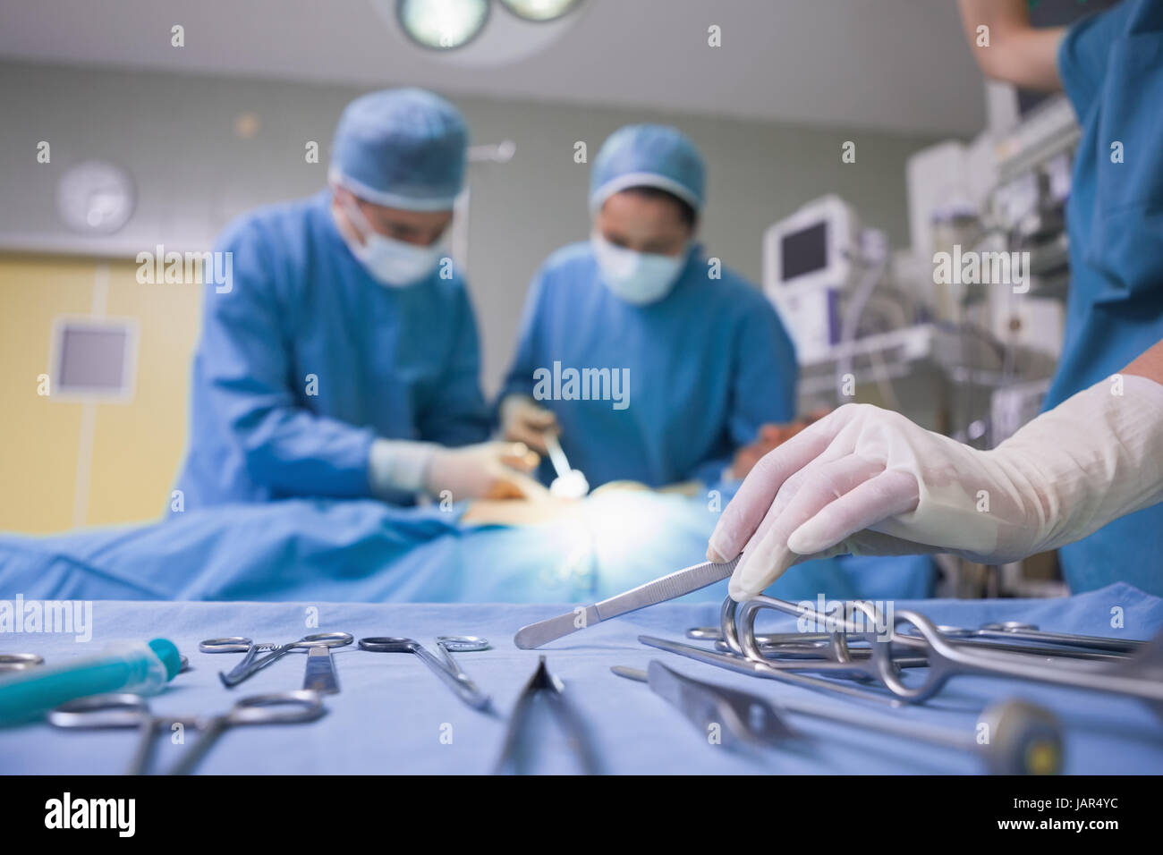 Mixed tray of surgical equipment hi-res stock photography and images ...