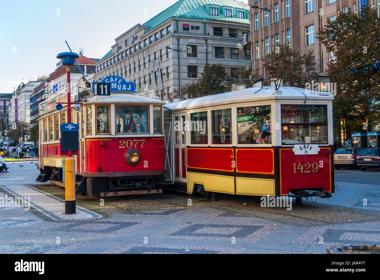 Trams in Prague Stock Photo - Alamy