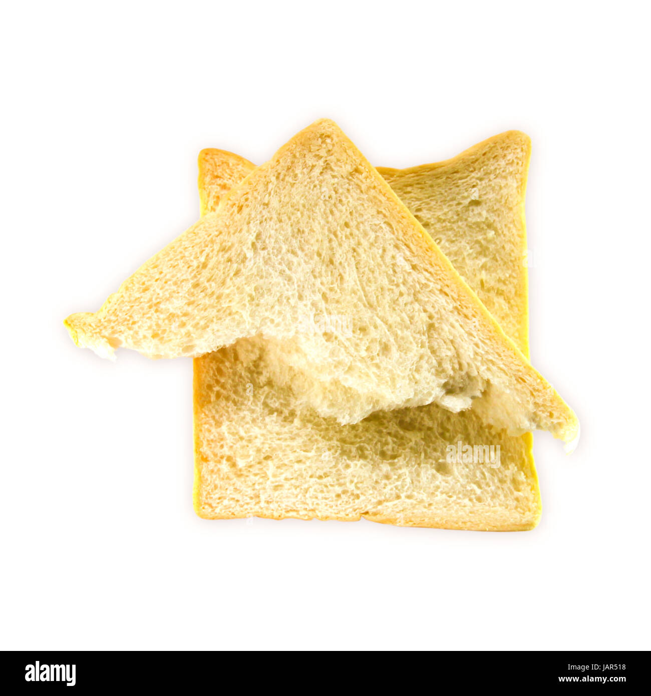 Bitten bread isolated on white background Stock Photo - Alamy