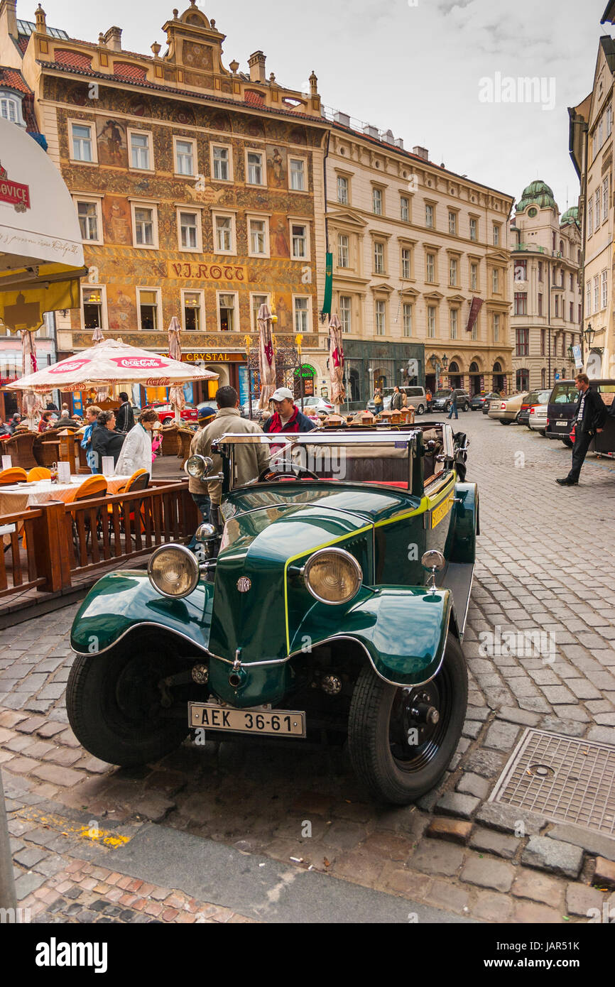 Tatra Vintage Car in Prague Stock Photo - Alamy