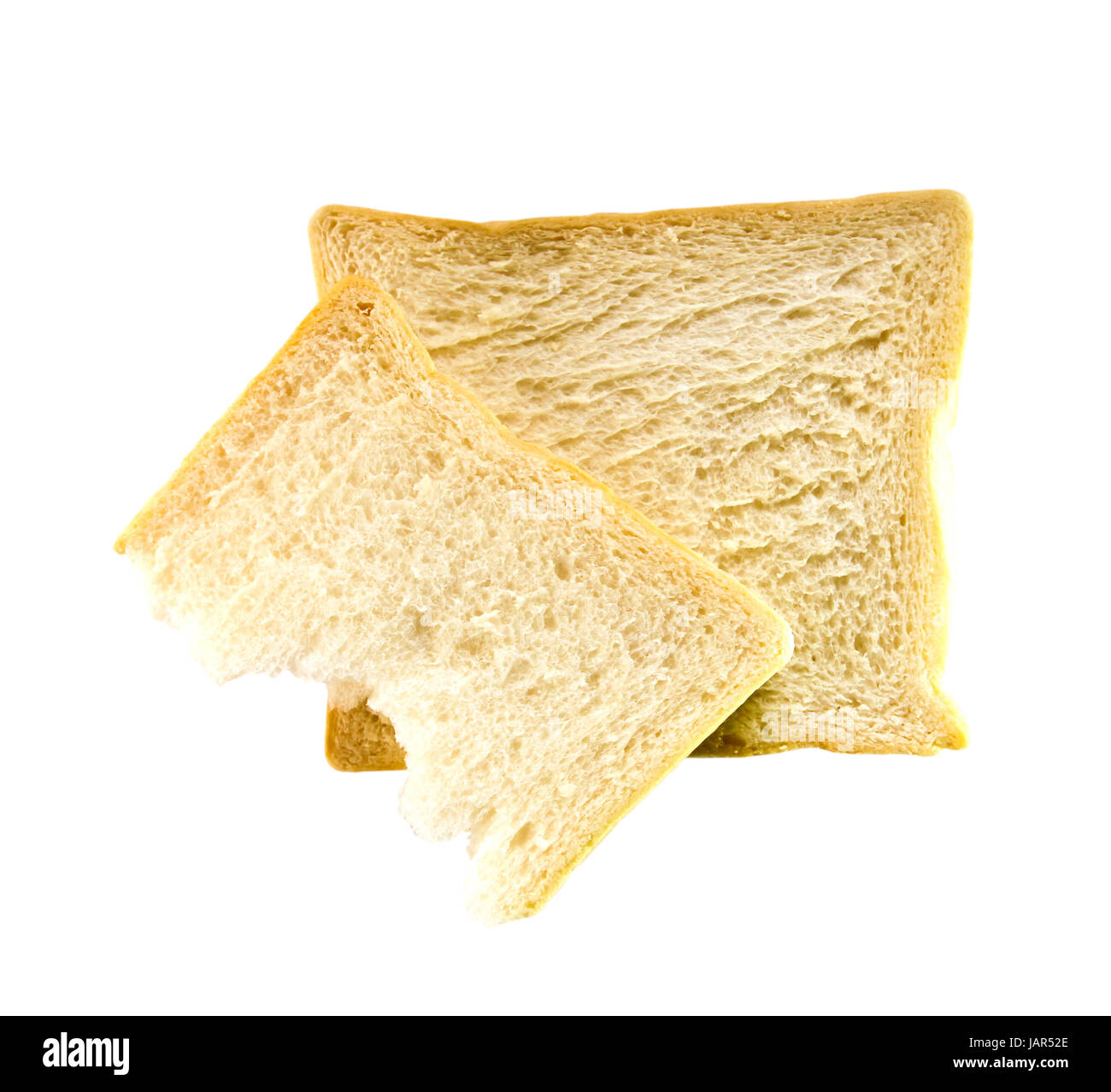 Bitten bread isolated on white background Stock Photo - Alamy