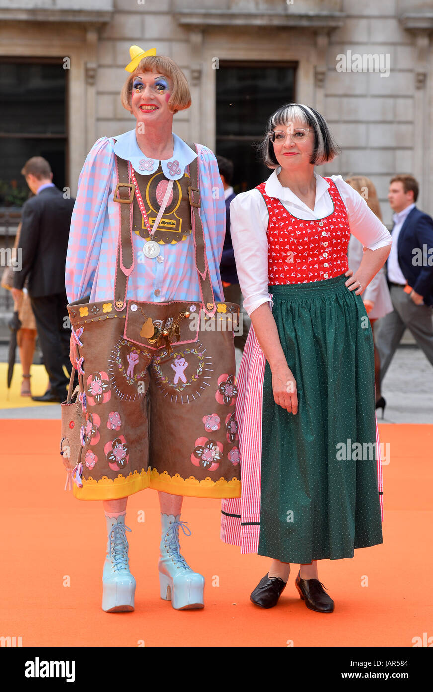 Grayson Perry and wife Philippa Perry arriving for Royal Academy of ...