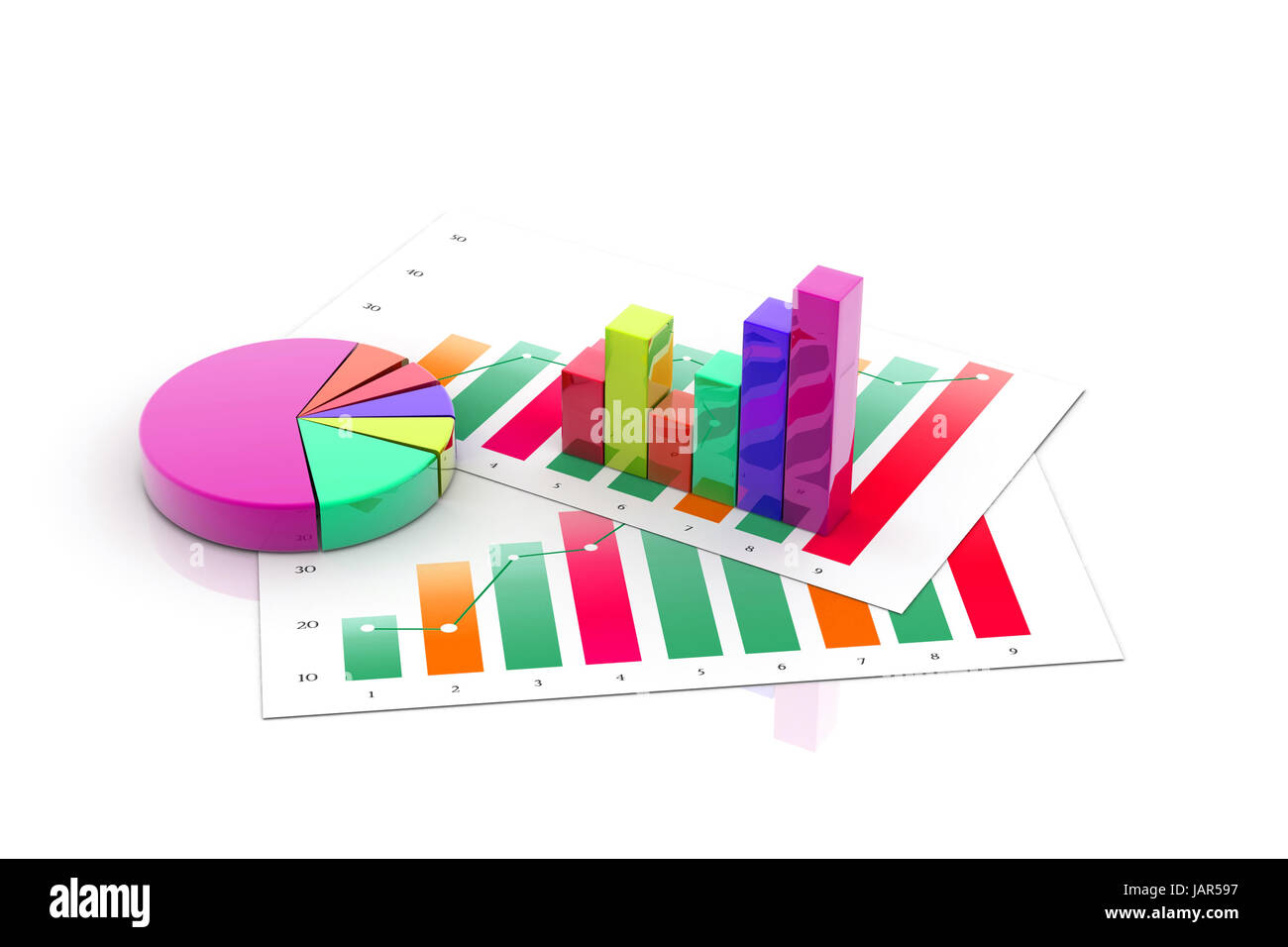 Business graph with chart Stock Photo - Alamy