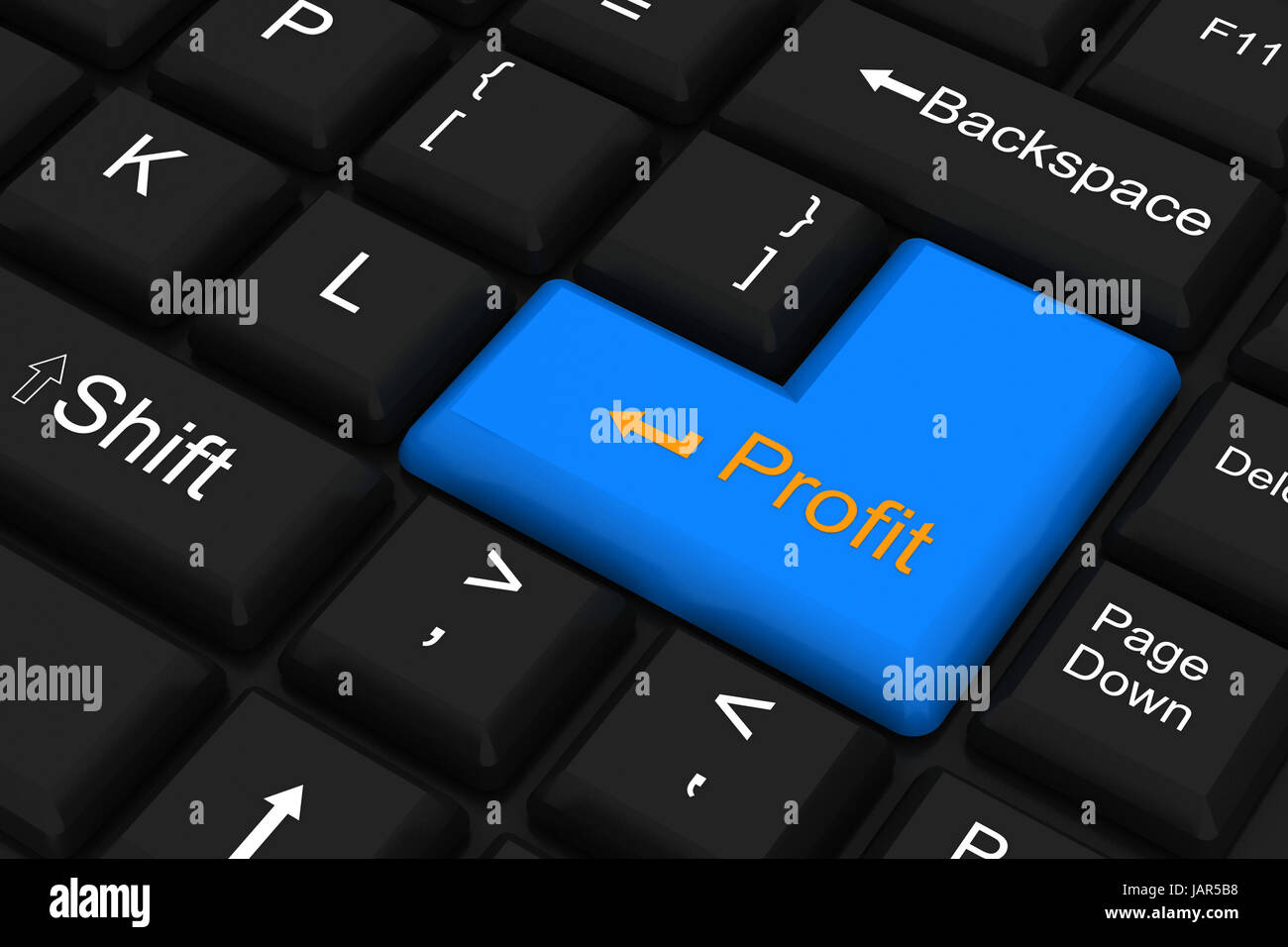 Keyboard with key for profit Stock Photo - Alamy