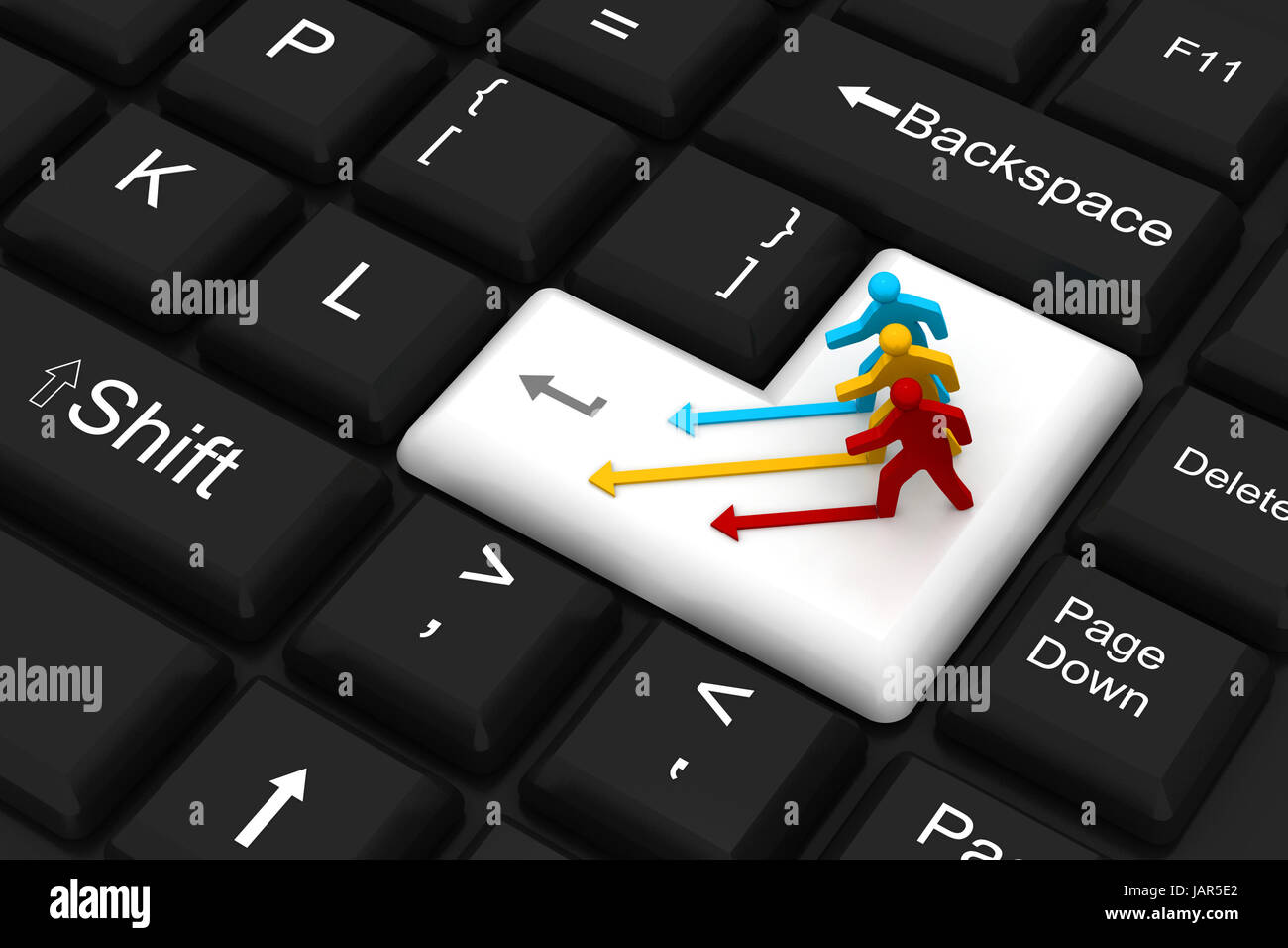 Competition concept on enter key Stock Photo - Alamy