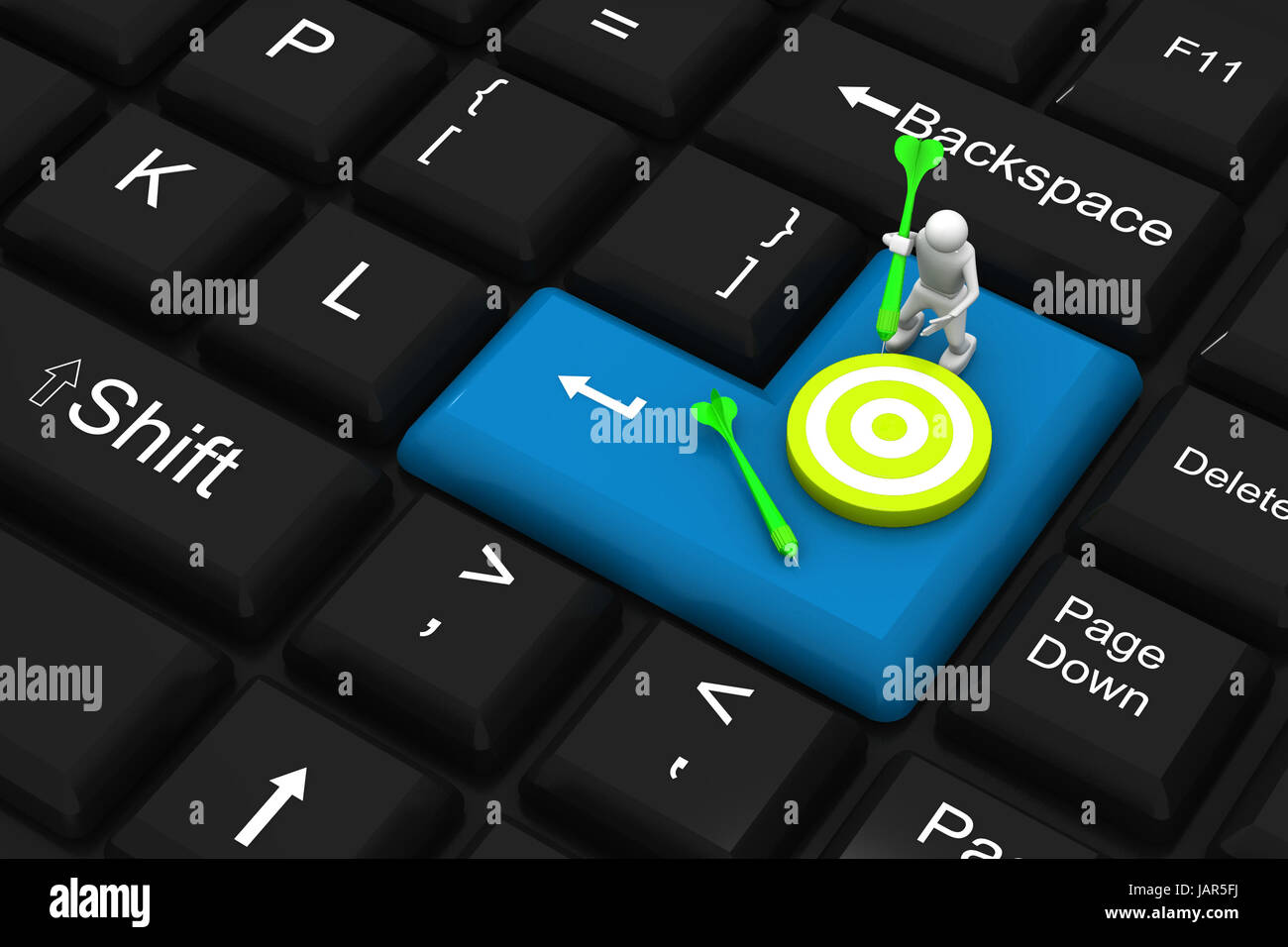 Business Success on enter key Stock Photo - Alamy