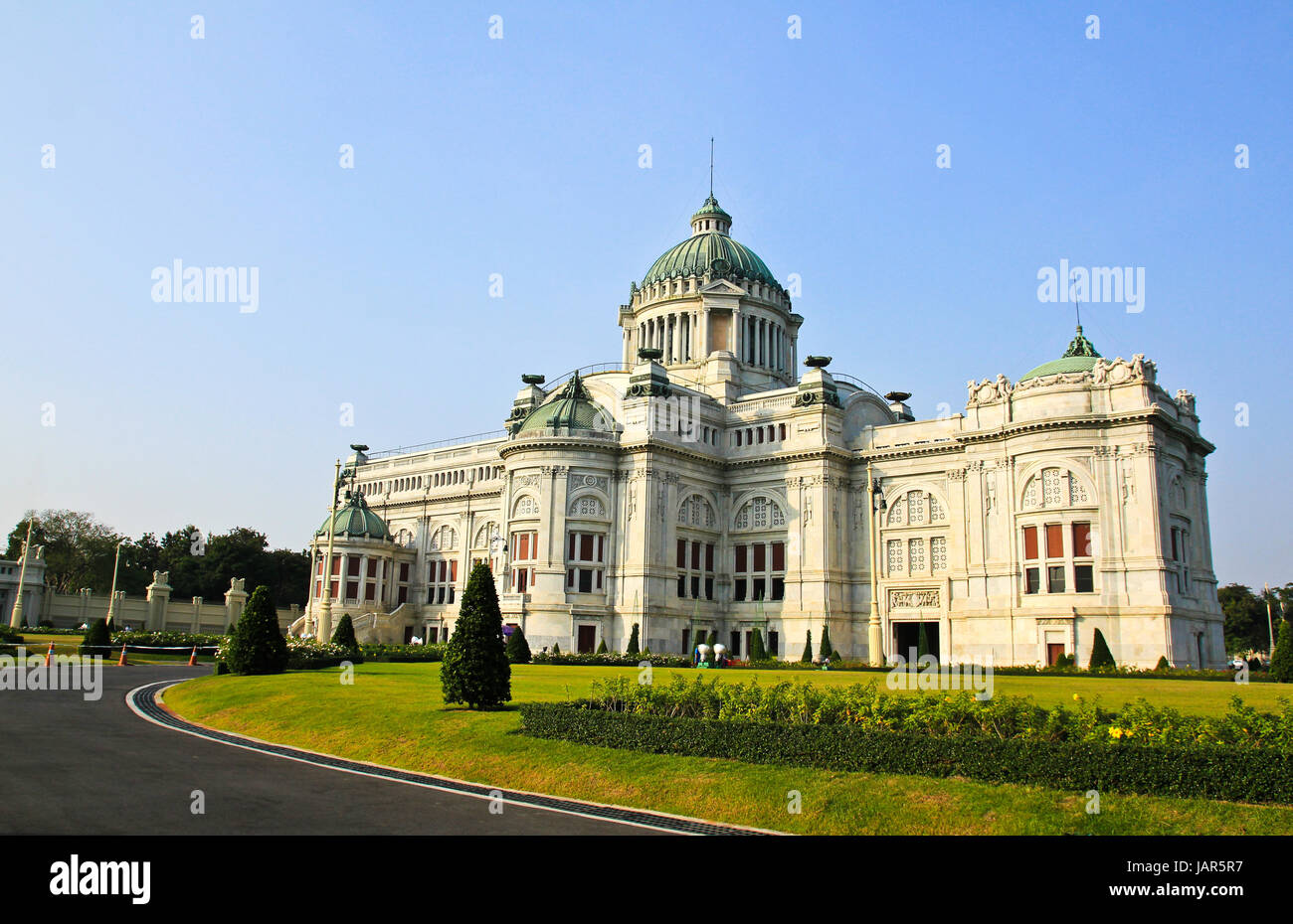 Marble building of The Throne Hall in Bangkok, where the national ...