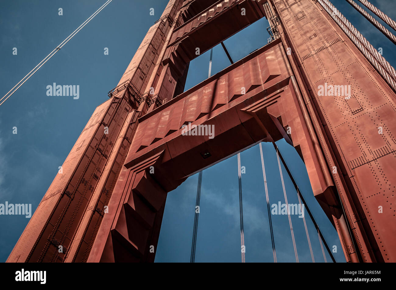 Golden Gate Pillar Bridge in San Francisco, California, USA Stock Photo ...