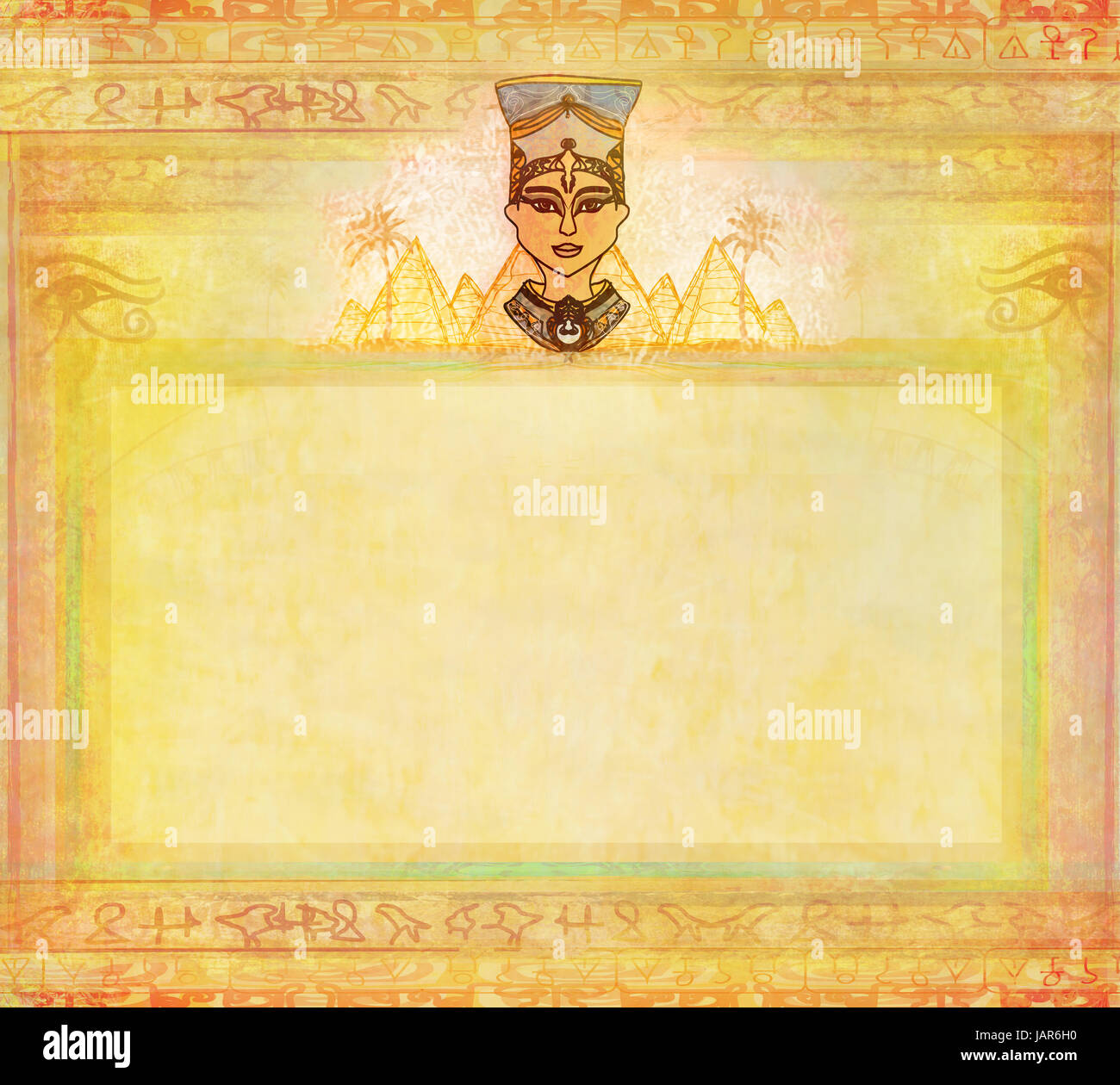 old paper with Egyptian queen Stock Photo - Alamy