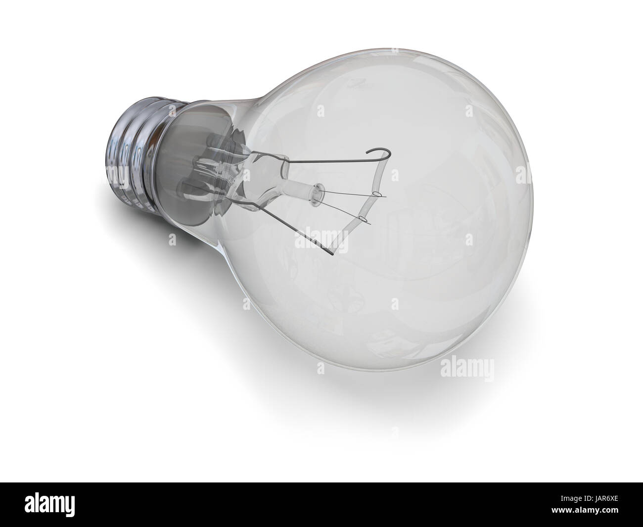 Illustration of single lightbulb, isolated on white background Stock ...