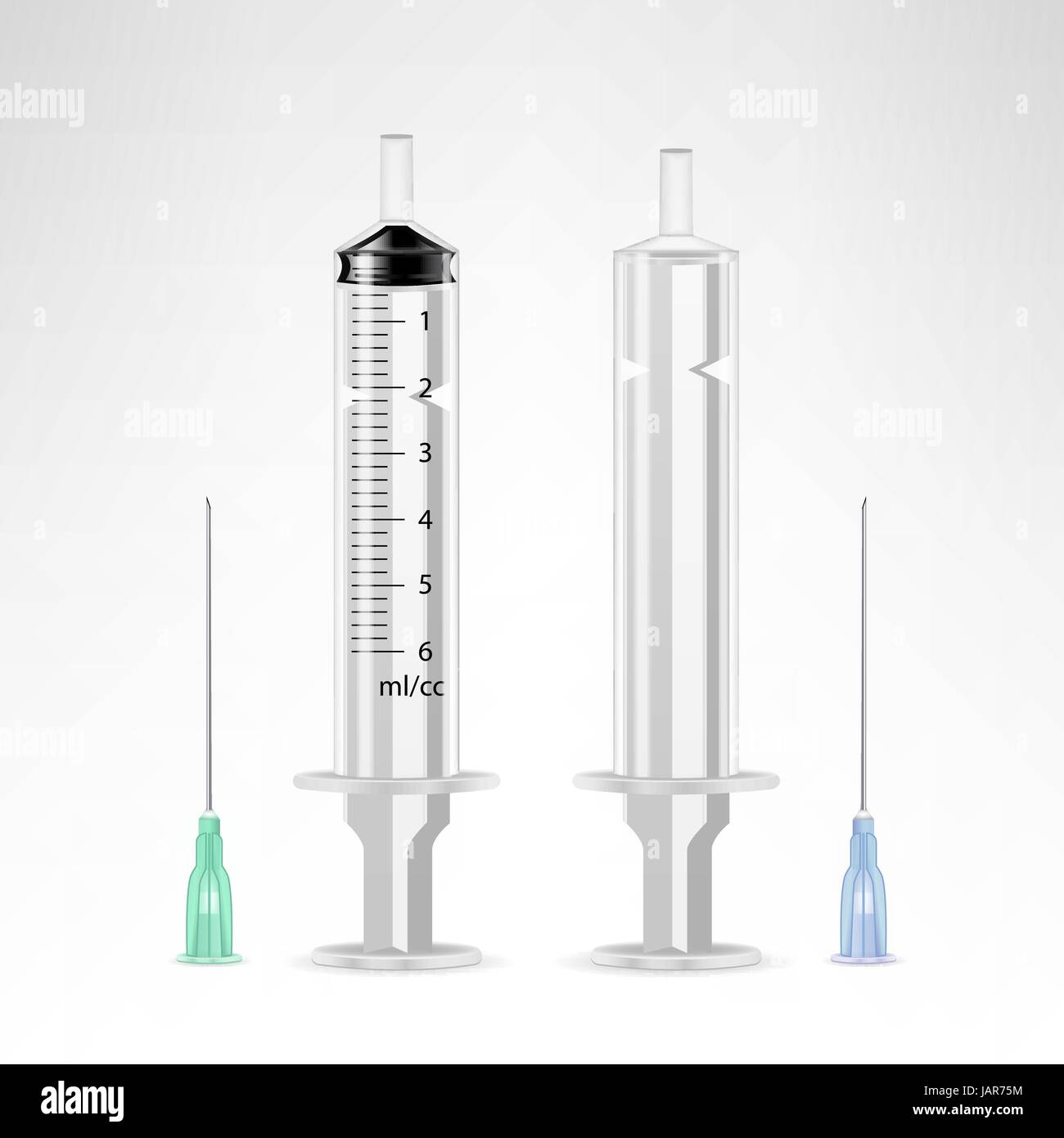 Vector Plastic Medical Syringe Isolated 3d Realistic Illustration Stock ...
