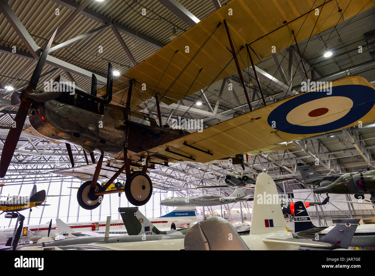 AirSpace exhibition hall - Imperial War Museum, Duxford Stock Photo - Alamy