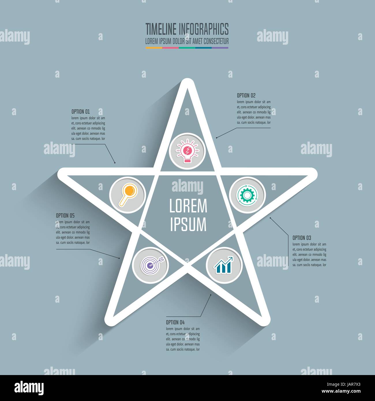 Creative concept for infographic. Star timeline infographic design and ...