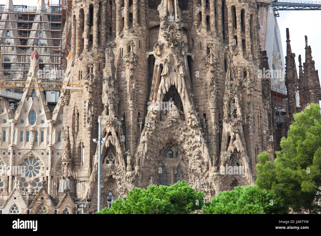 Famous architecture masterpiece Sagrada Familia in Barcelona, Spain ...
