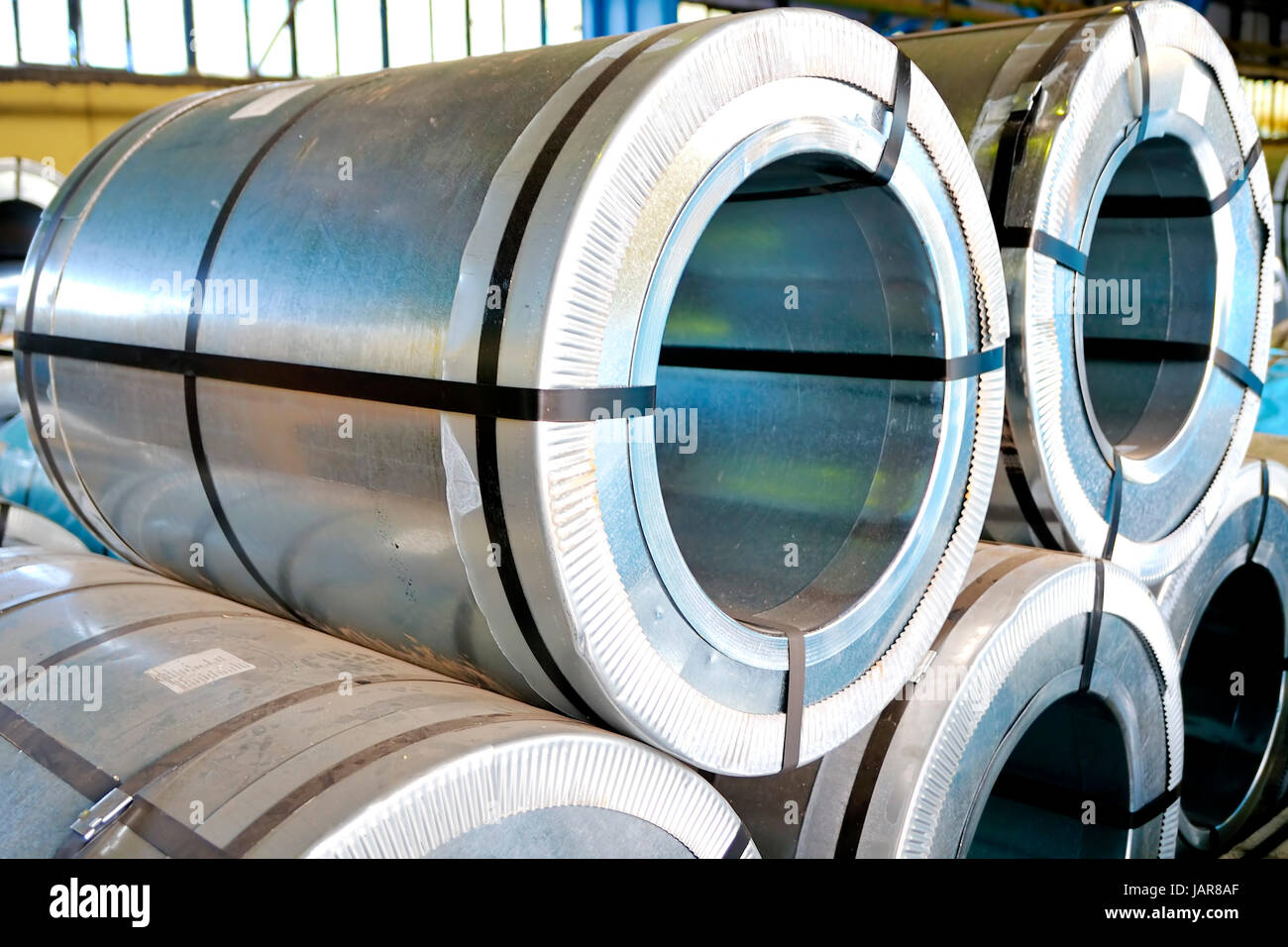 rolls of steel sheet Stock Photo - Alamy