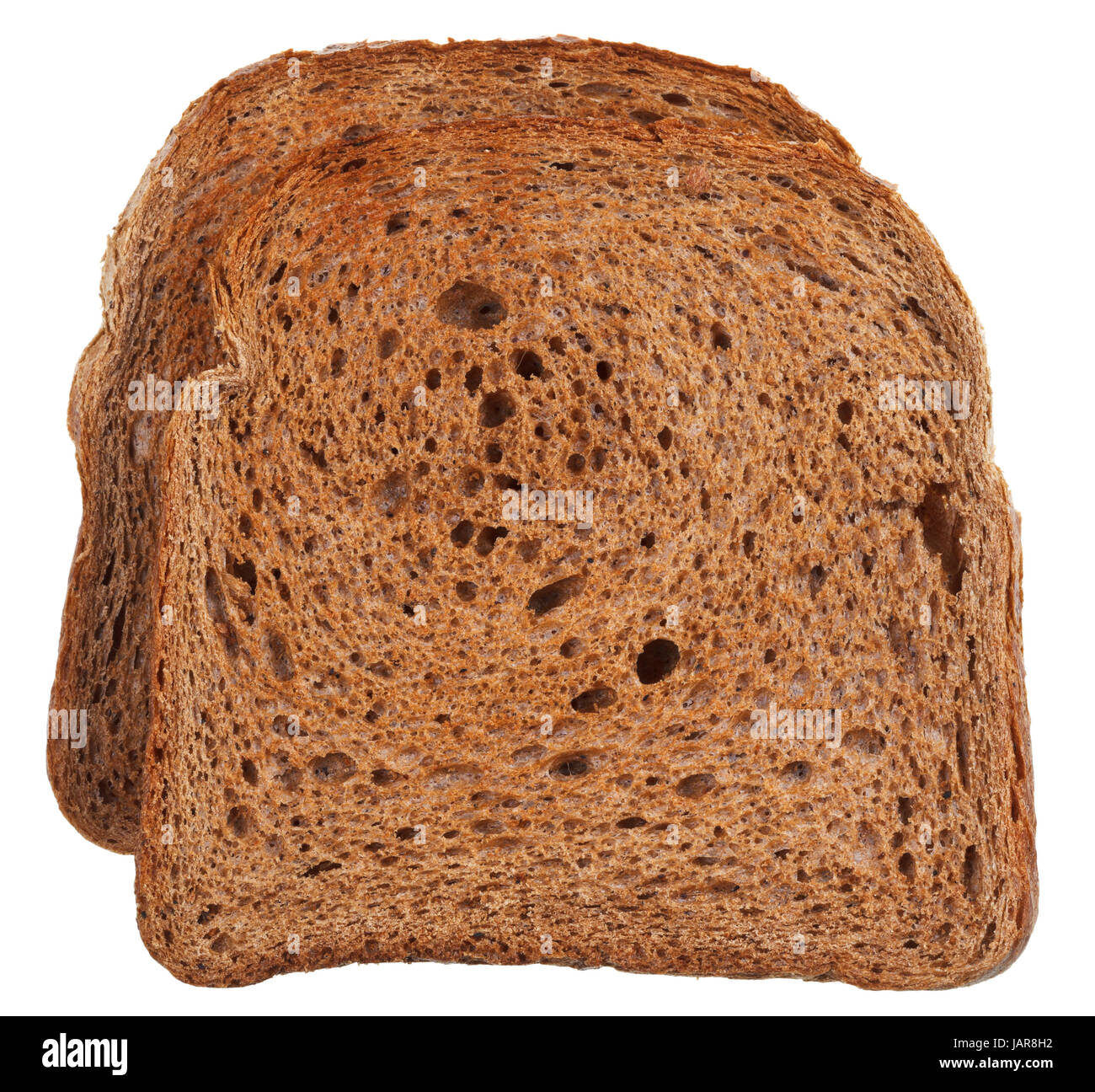stack of rye bread toasts isolated on white background Stock Photo - Alamy