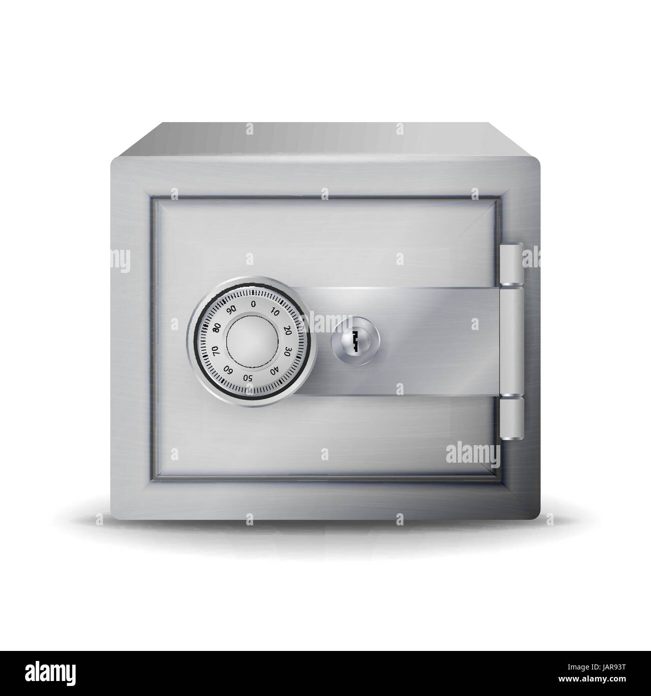 Metal Safe Realistic Vector. Safe Deposit. 3D Illustration Of A Safe Or ...